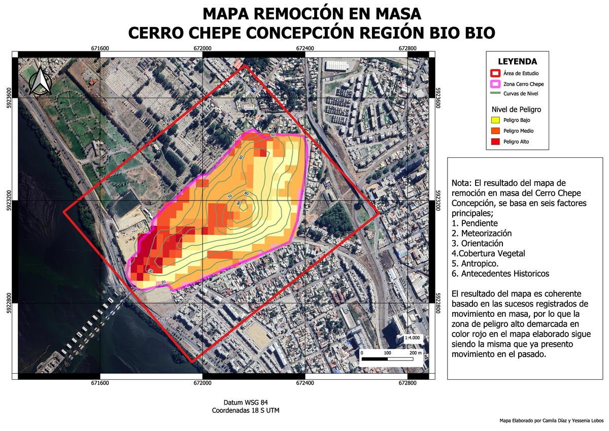 Diaz Lobos mapa remoción en masa - MAPA REMOCIÓN EN MASA CERRO CHEPE ...