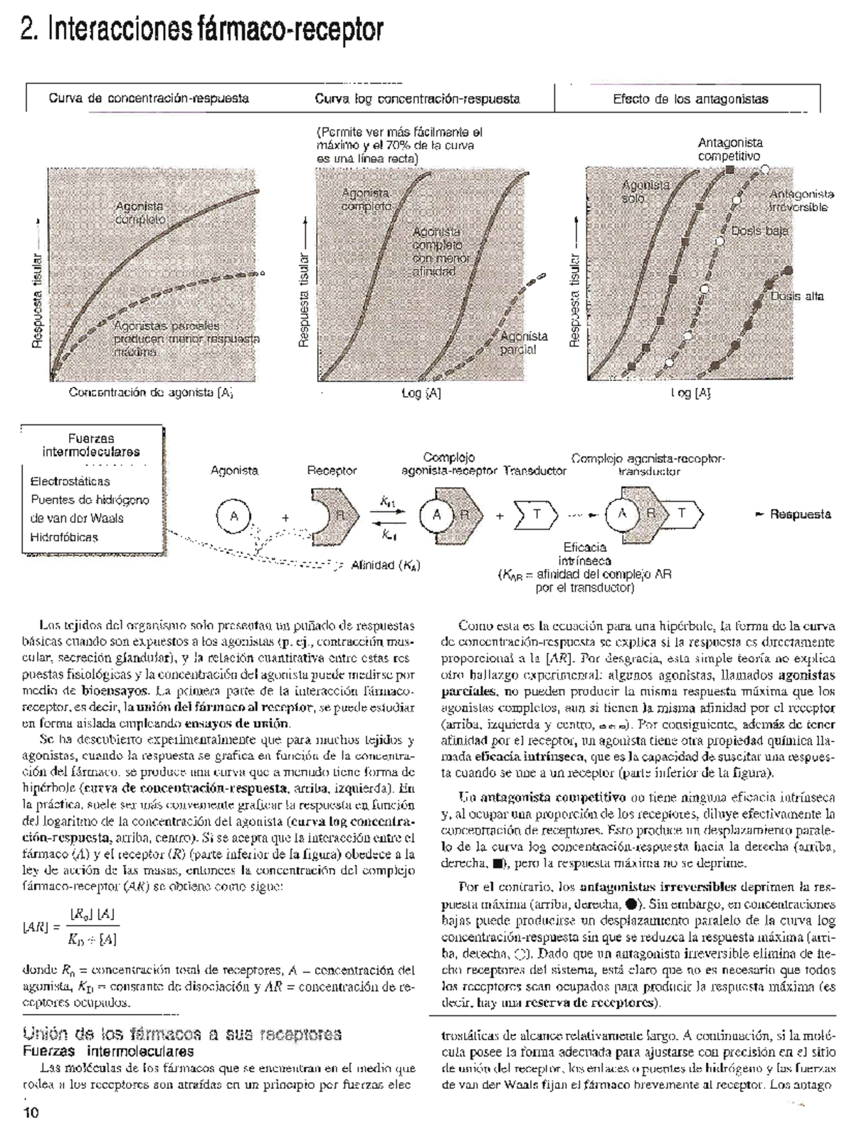 Interacciones Fármaco - Receptor - Farmacología - Studocu
