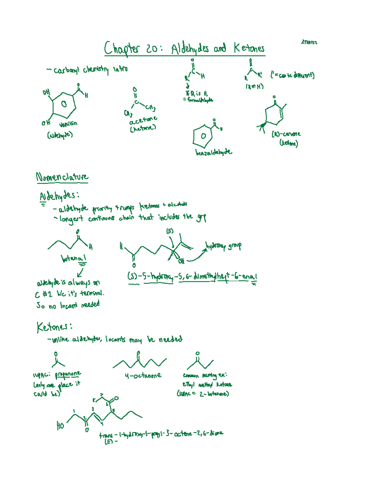 Chapter 20 Aldehydes and Ketones - Chapter 20 Aldehydes and ketones ...