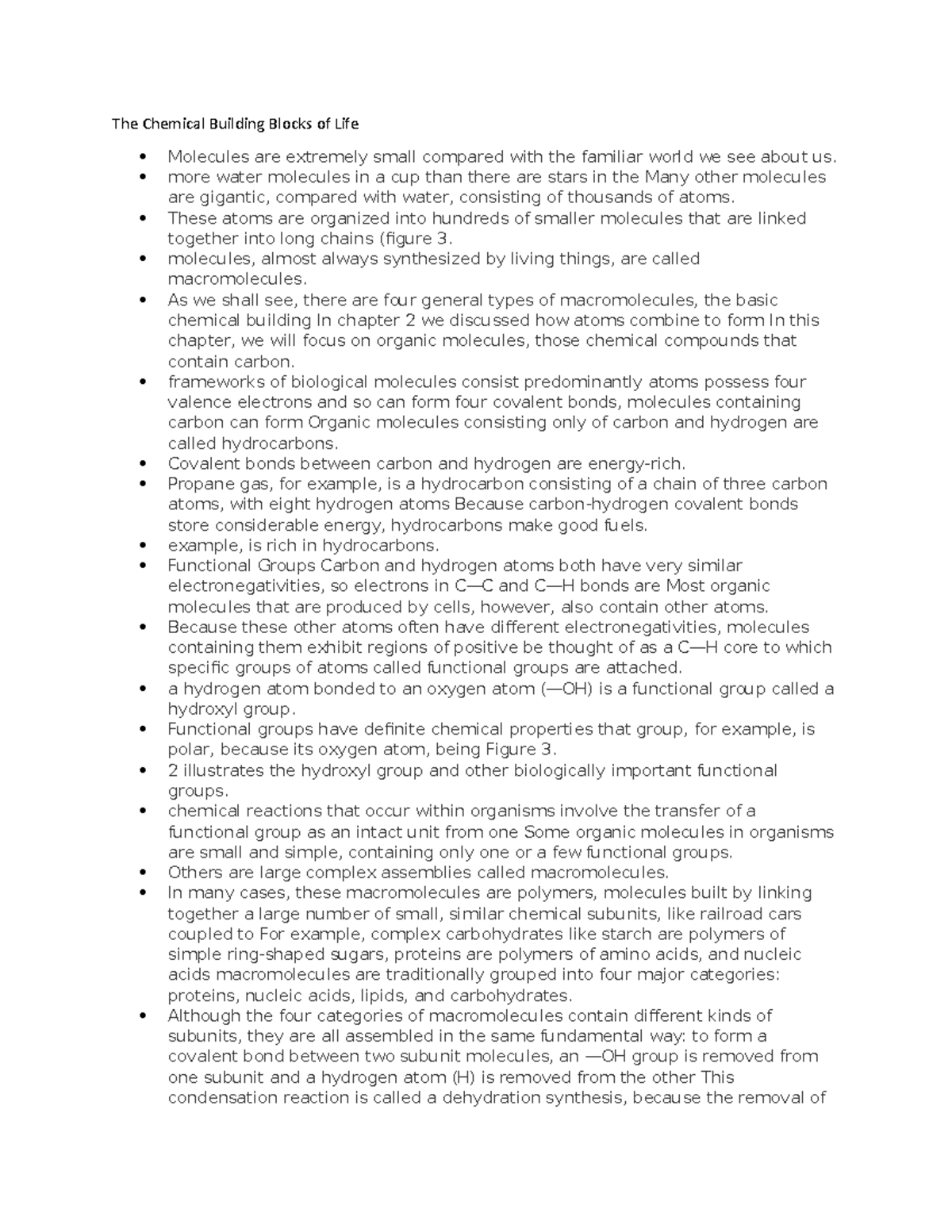 The Chemical Building Blocks of Life - BSCC 1010 - EFSC - Studocu