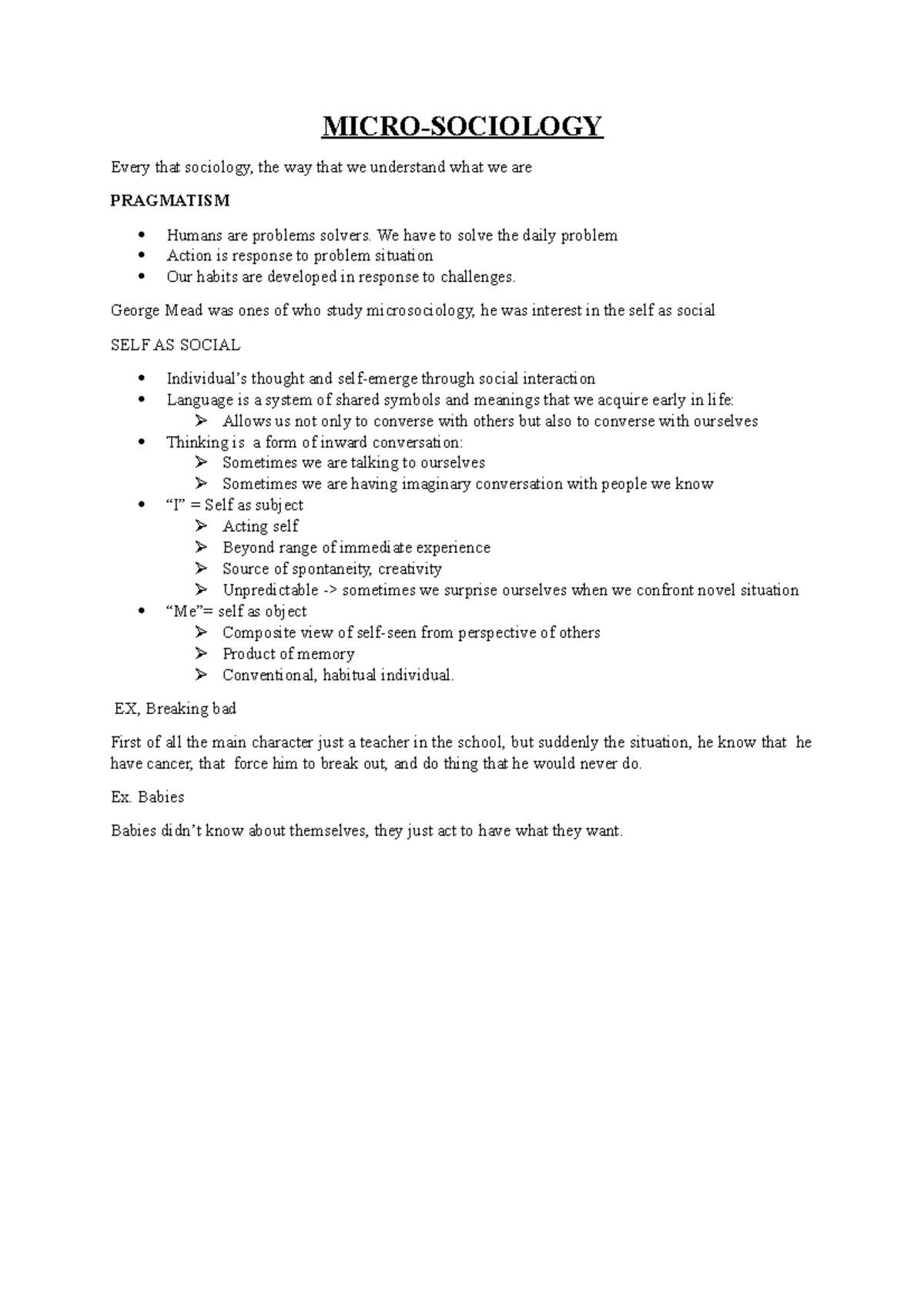 Micro- Sociology - Every that sociology, the way that we understand ...