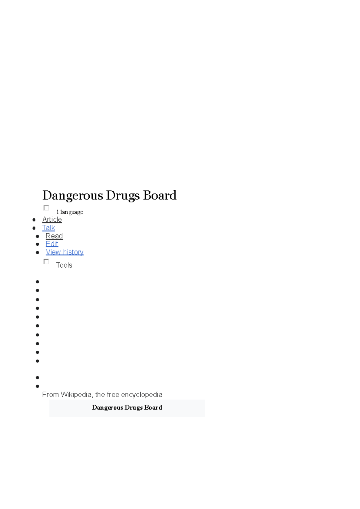 DDB- PDEA - NBI - Dangerous Drugs Board 1 language Article Talk Read ...