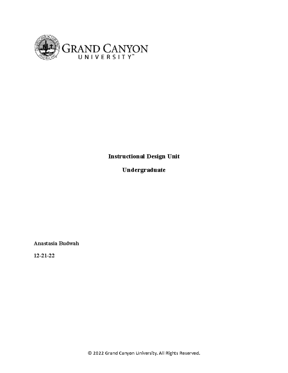 ECE210 Instructional Design Unit Template - Instructional Design Unit ...