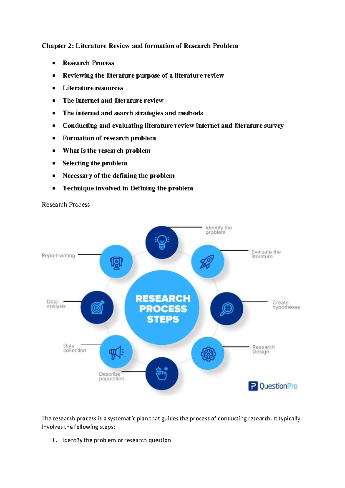 Chapter 2-1 - Imp note - Chapter 2: Literature Review and formation of ...