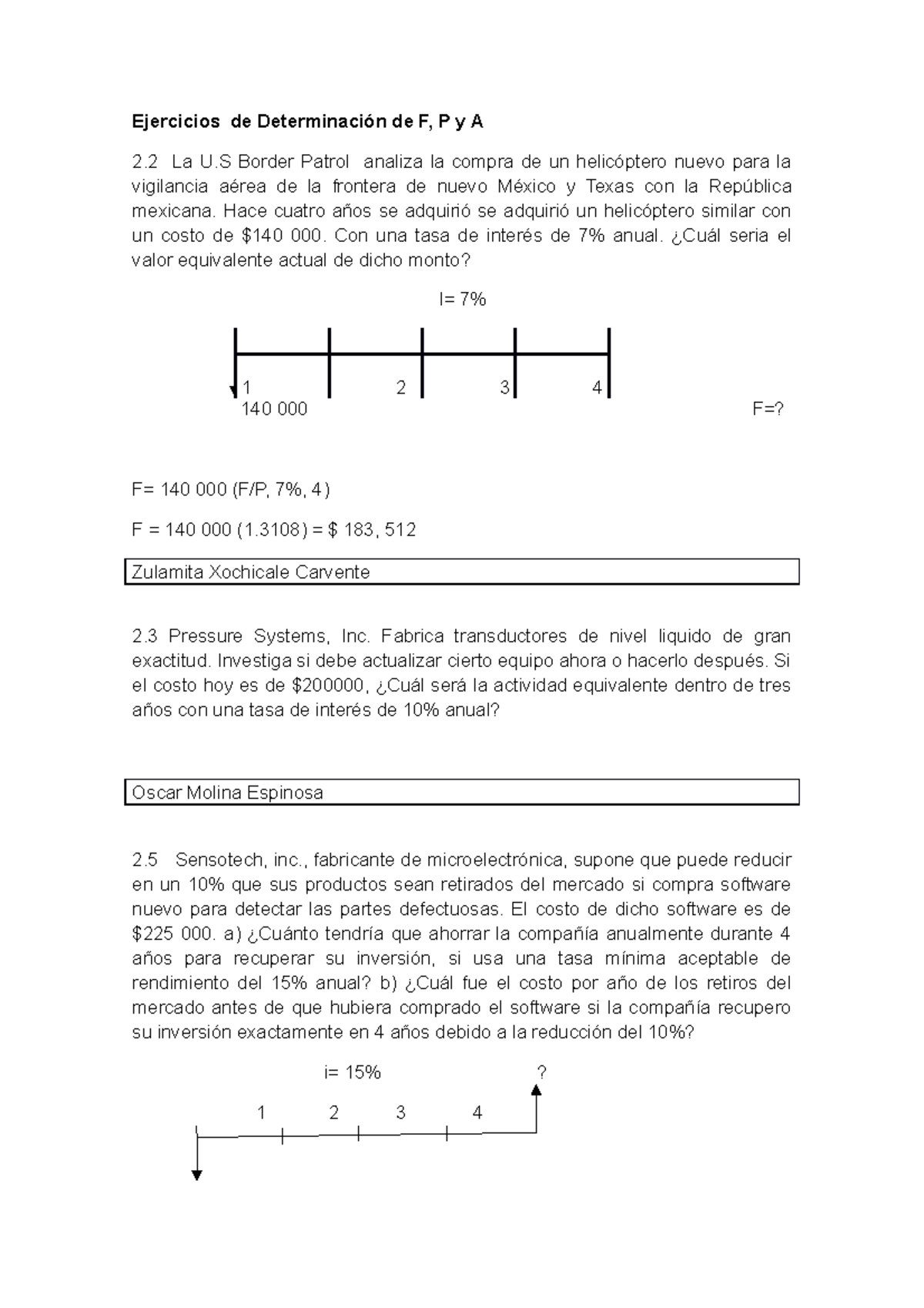 Ejercicios De Determinacion De F P Y A Hace Cuatro A os Se Adquiri 