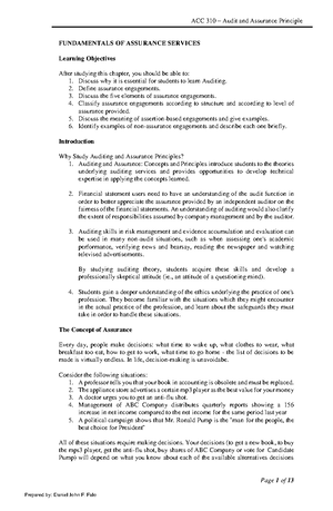 ACC 310 - M005 - Quality Controls - Chapter 5 - `````Page 1 of 25 ACC ...