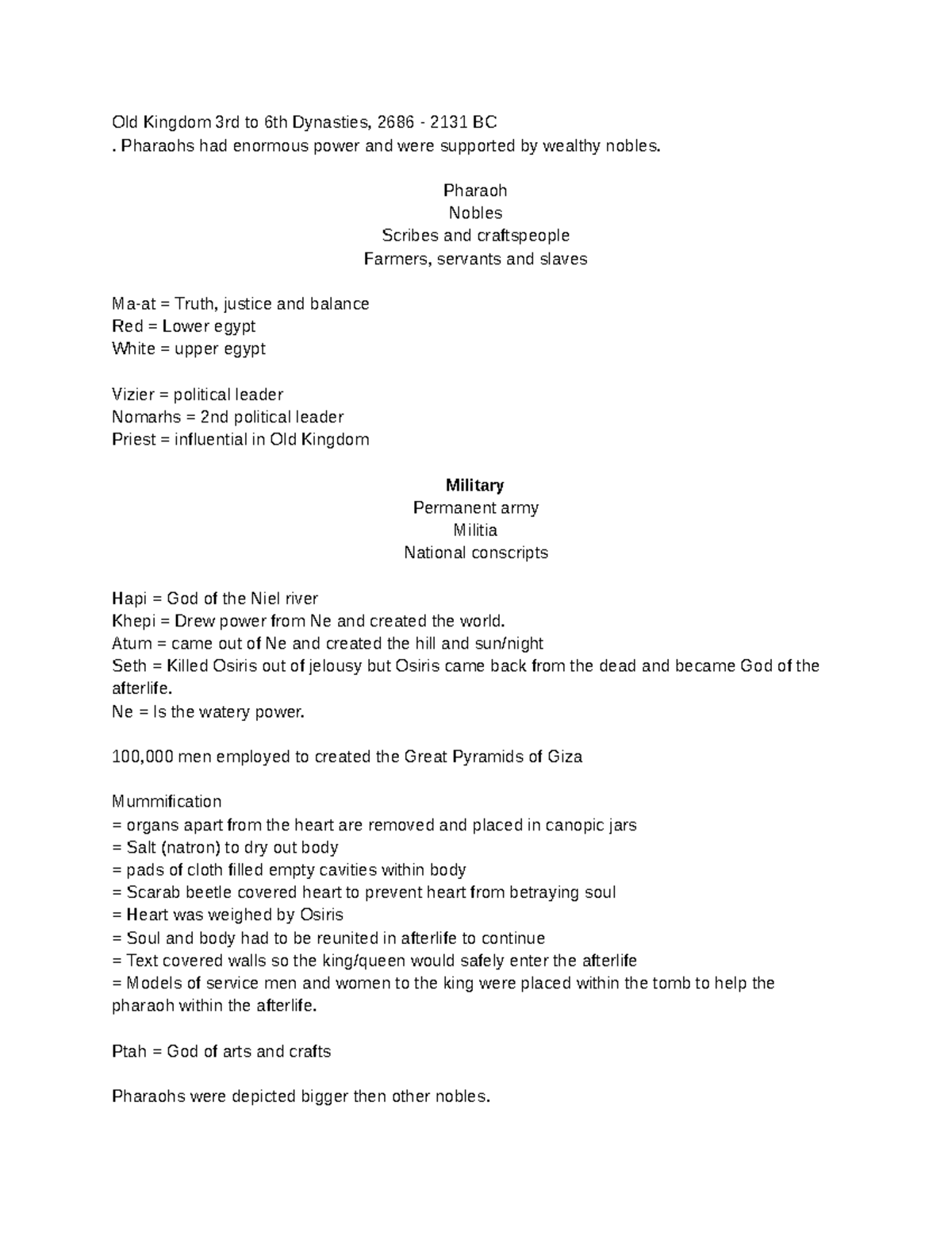 Old Kingdom 3rd to 6th Dynasties, 2686 - 2131 BC - Google Docs - Old ...