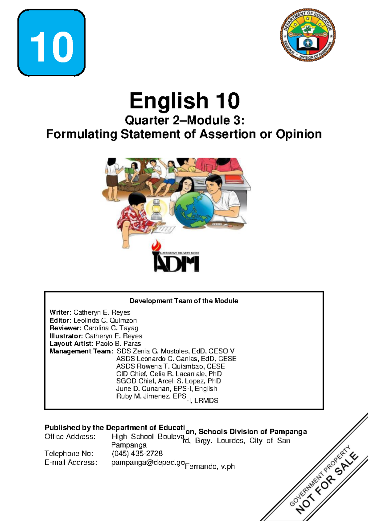 English-10 Q2 Module-3 Formulating-a-Statement-of-Assertion-or-Opinion Edited 13 Pages - I ...