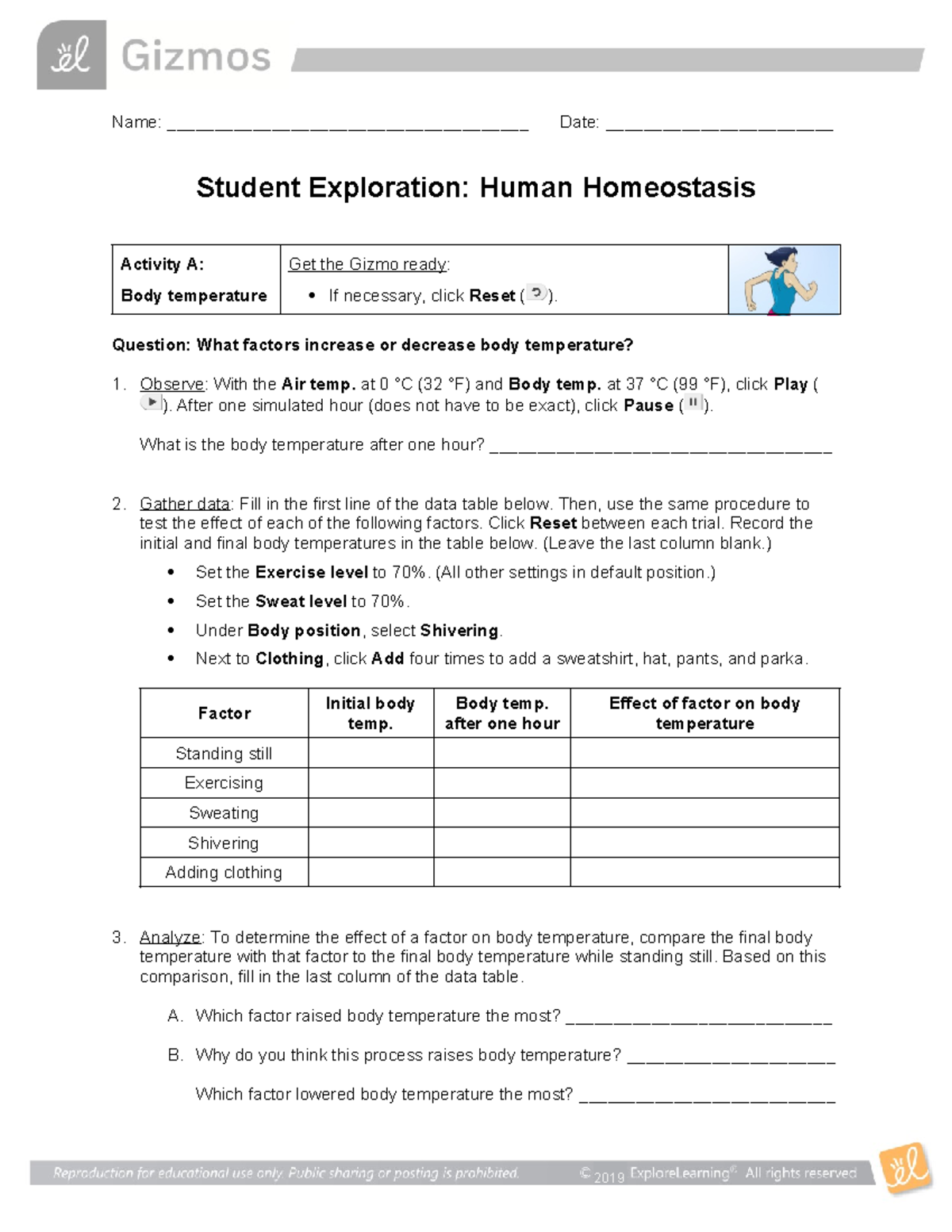 Human Homeostasis SE - anatomy - 2019 Name ...