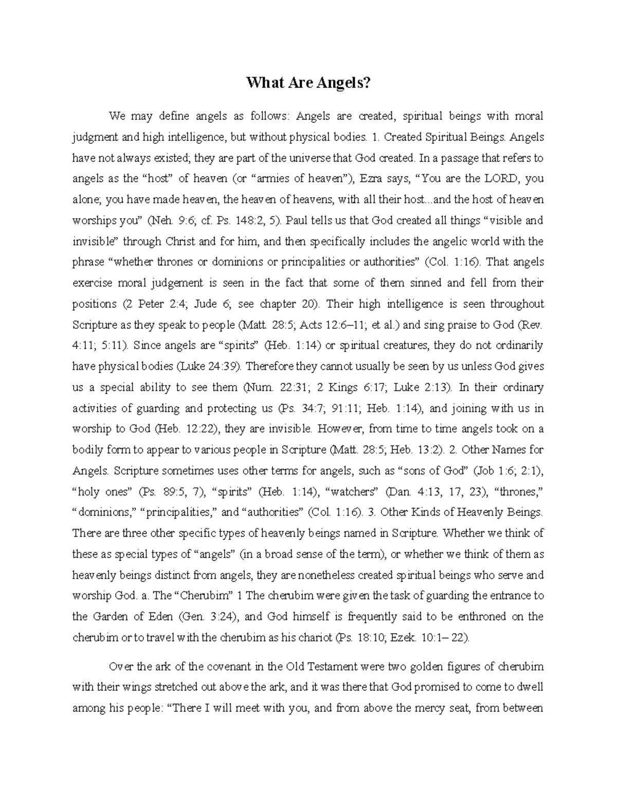 What Are Angels - What Are Angels? We may define angels as follows ...