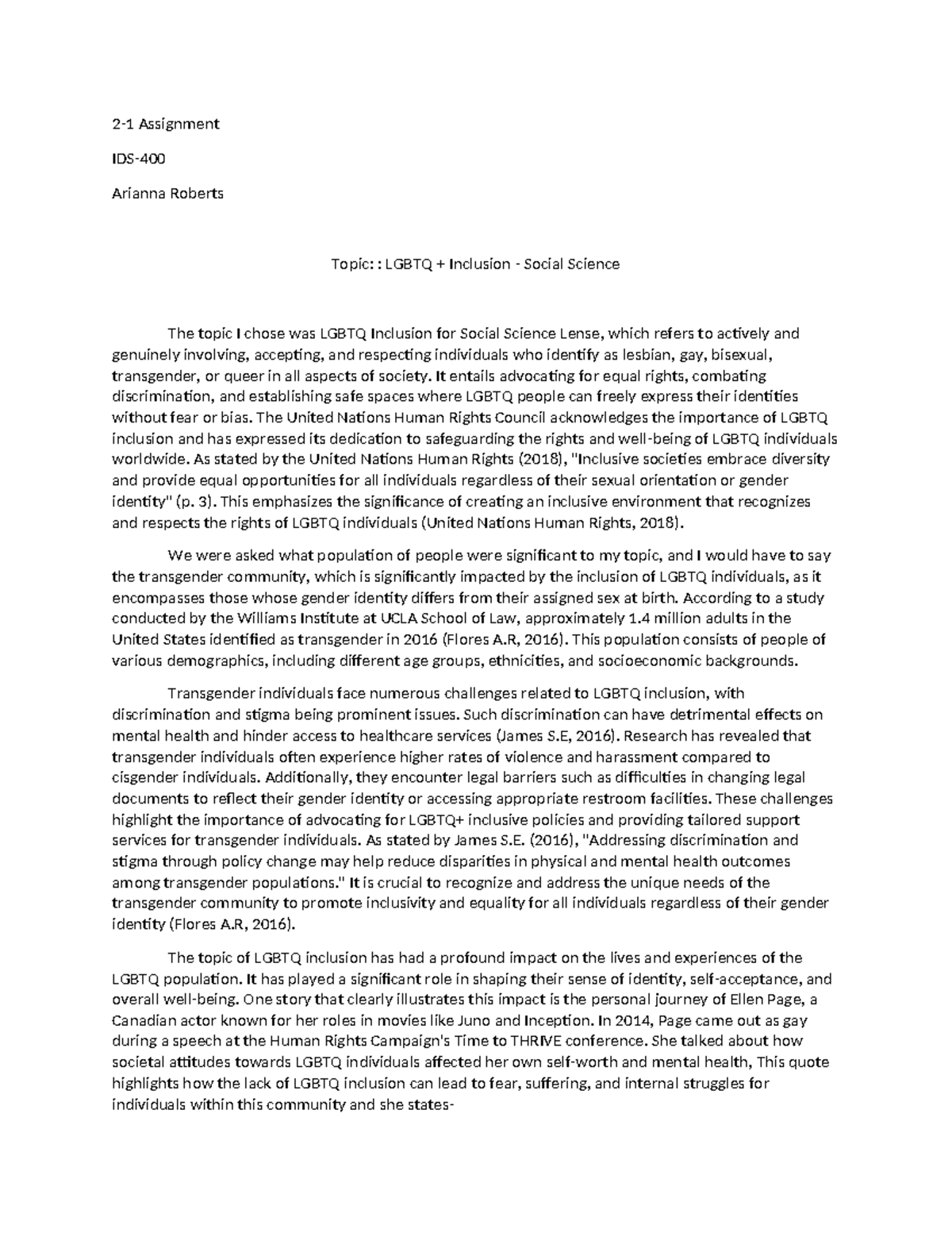 2-1 IDS400 Assignment - 2-1 Assignment IDS- Arianna Roberts Topic ...