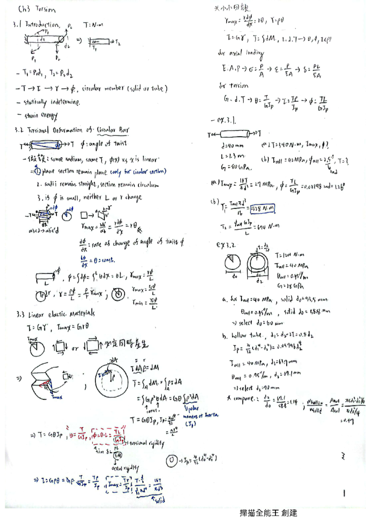 mechanics of materials hand-made script for biomedical engineering ...