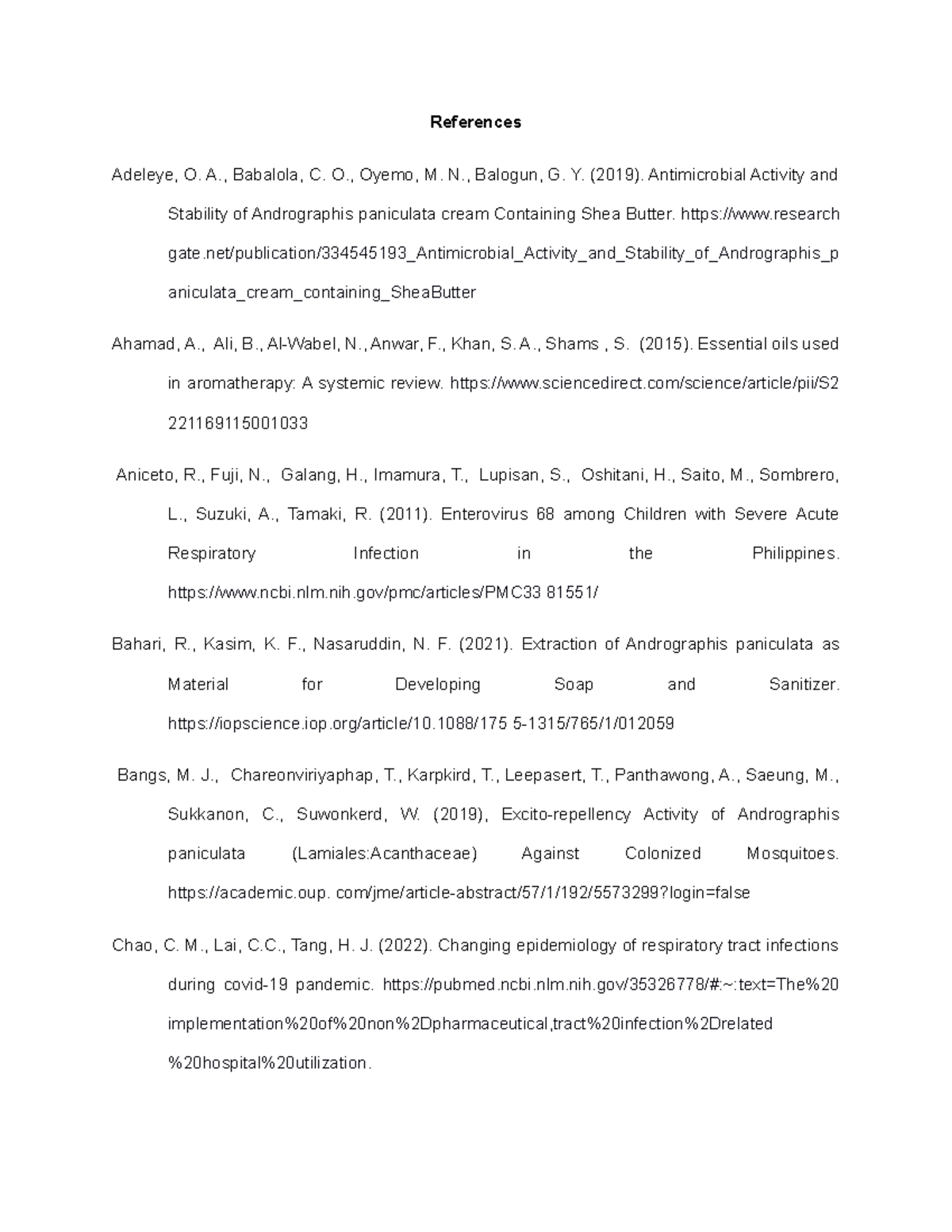 Document (18) - hahahaa - References Adeleye, O. A., Babalola, C. O ...