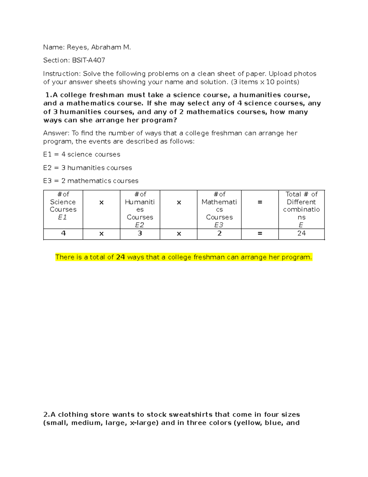 02 Task Performance 1 - ARG-Reyes Abraham - Name: Reyes, Abraham M. Section: BSIT-A Instruction ...