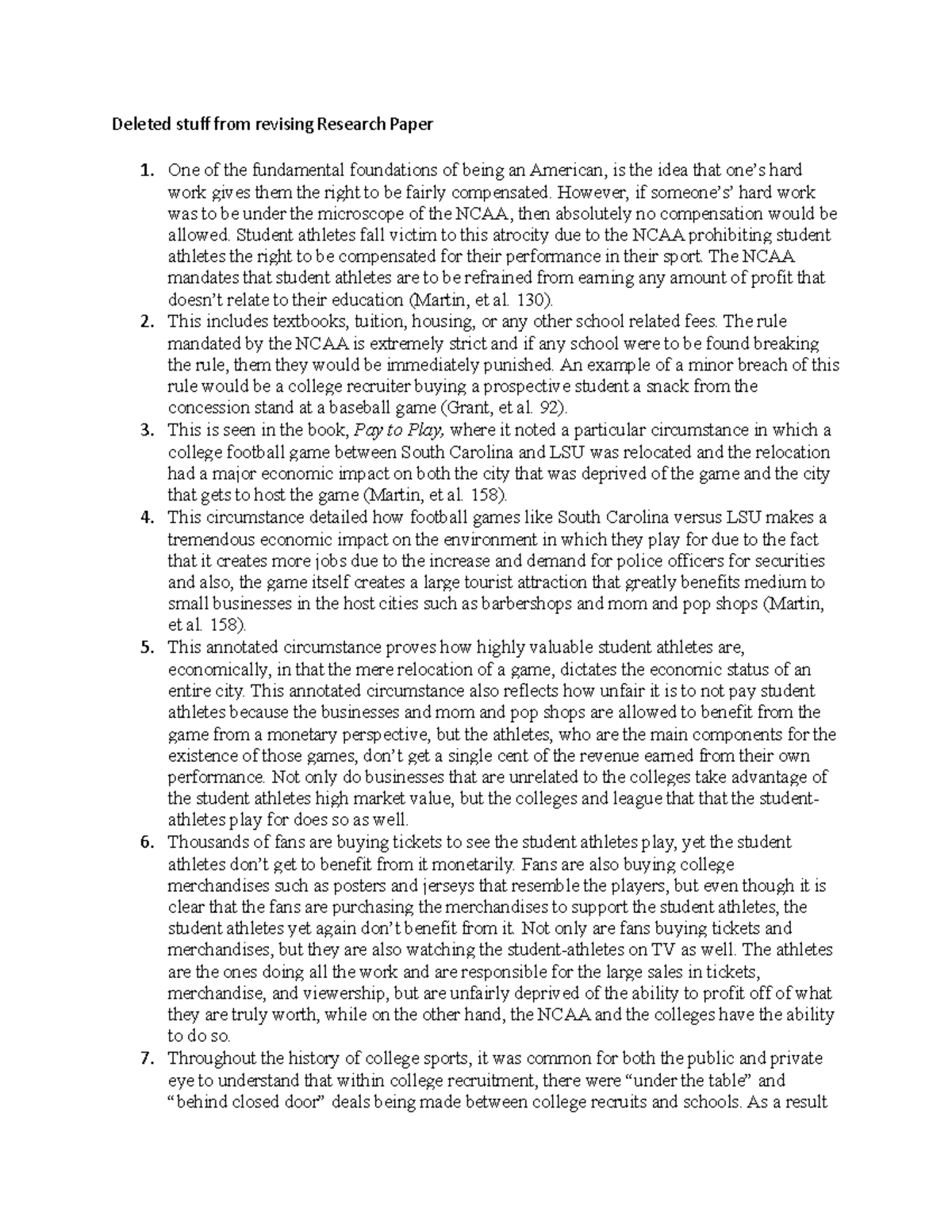 Deleted stuff from revising Research Paper - One of the fundamental ...