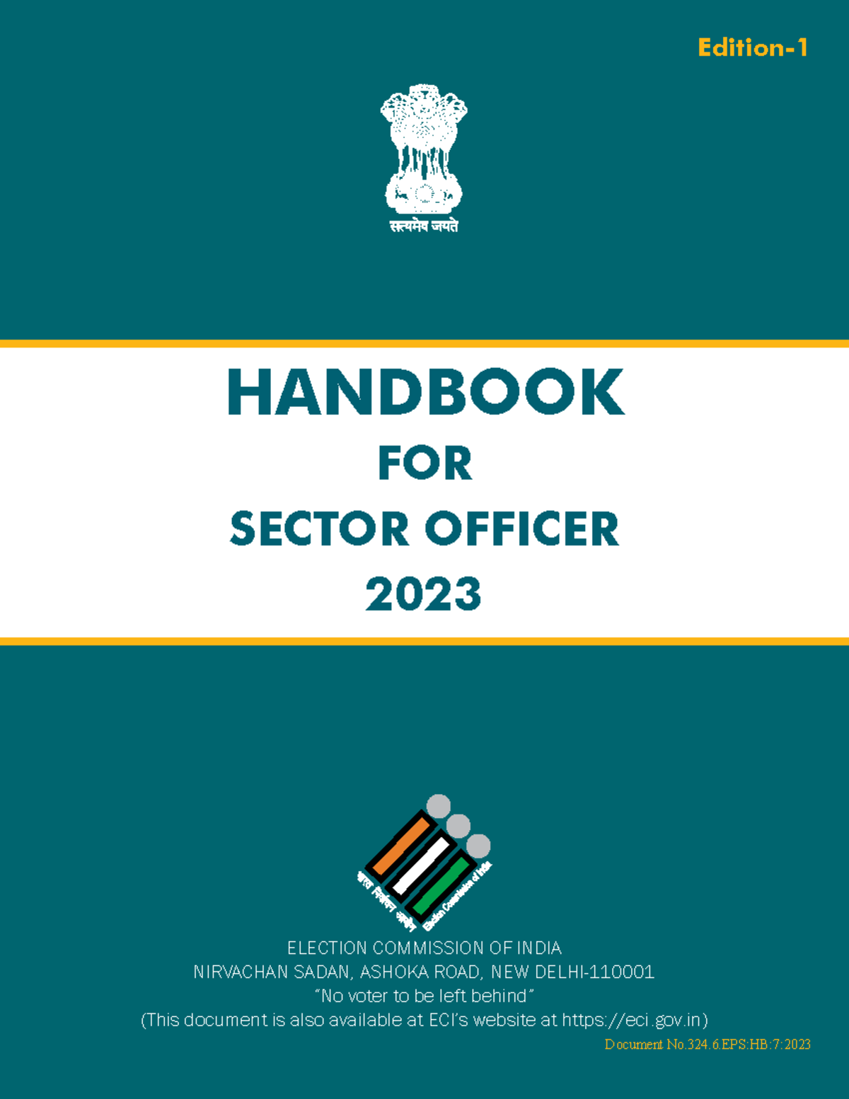 Handbook for Sector Officer - | 1 | HANDBOOK FOR SECTOR OFFICER 2023 ...