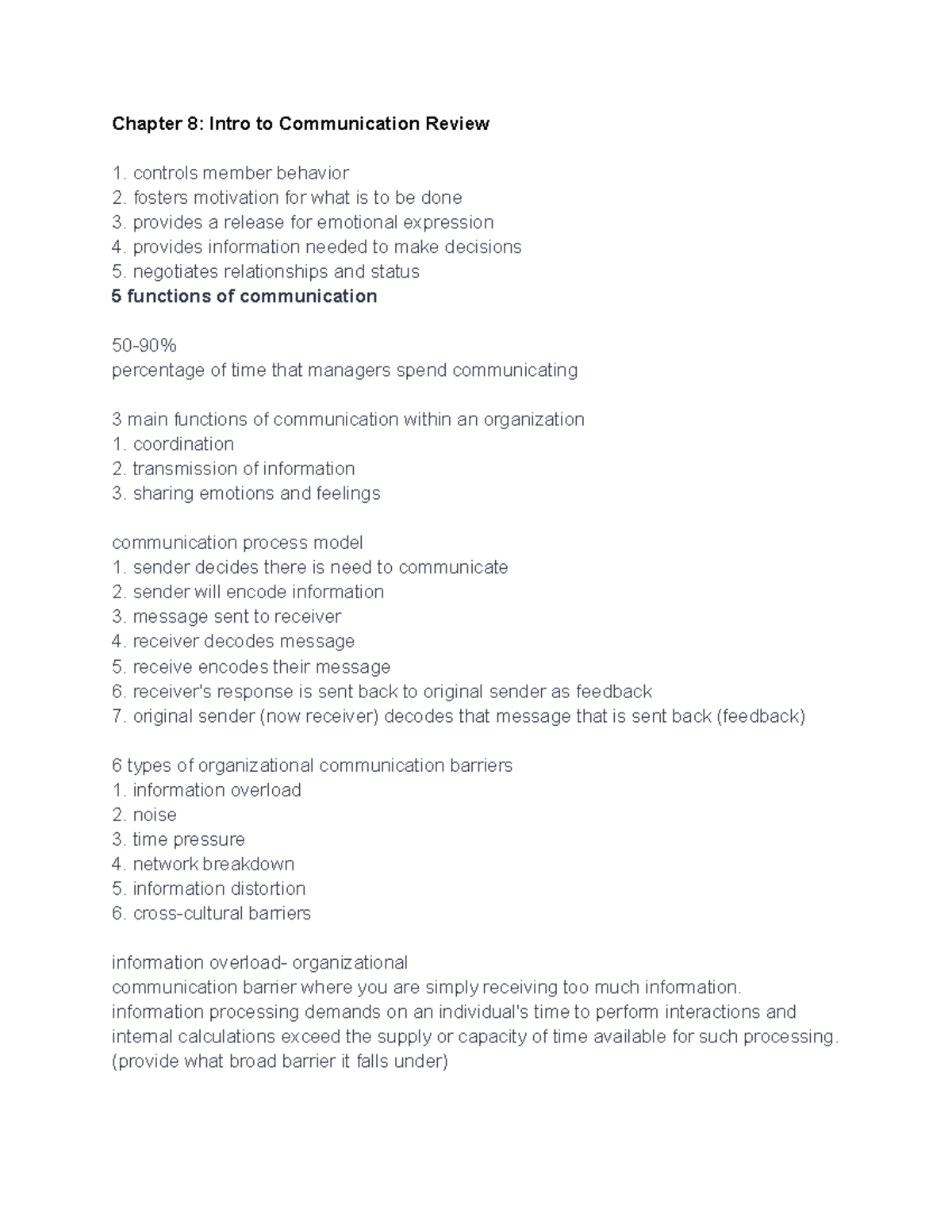 Chapter 8 Intro to Communication Review - Chapter 8: Intro to Communication Review controls ...