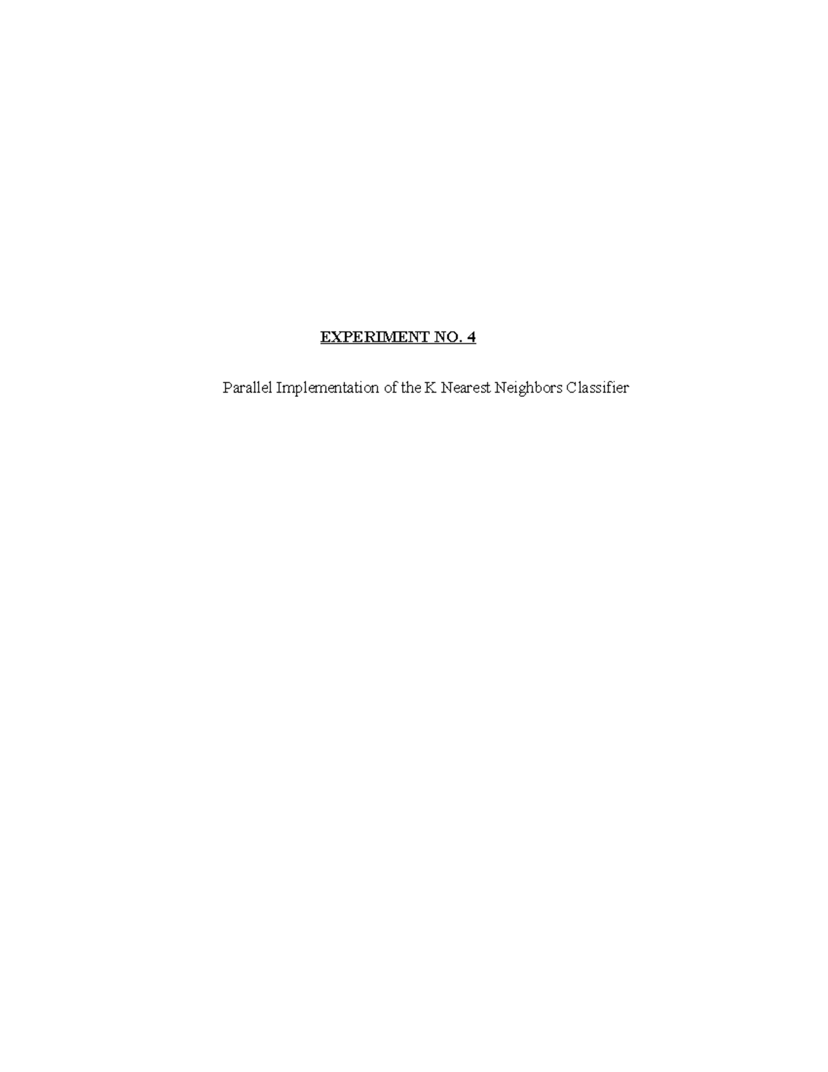 Experiment 4 Hpc High Performance Computing Practical 4 Experiment No 4 Parallel