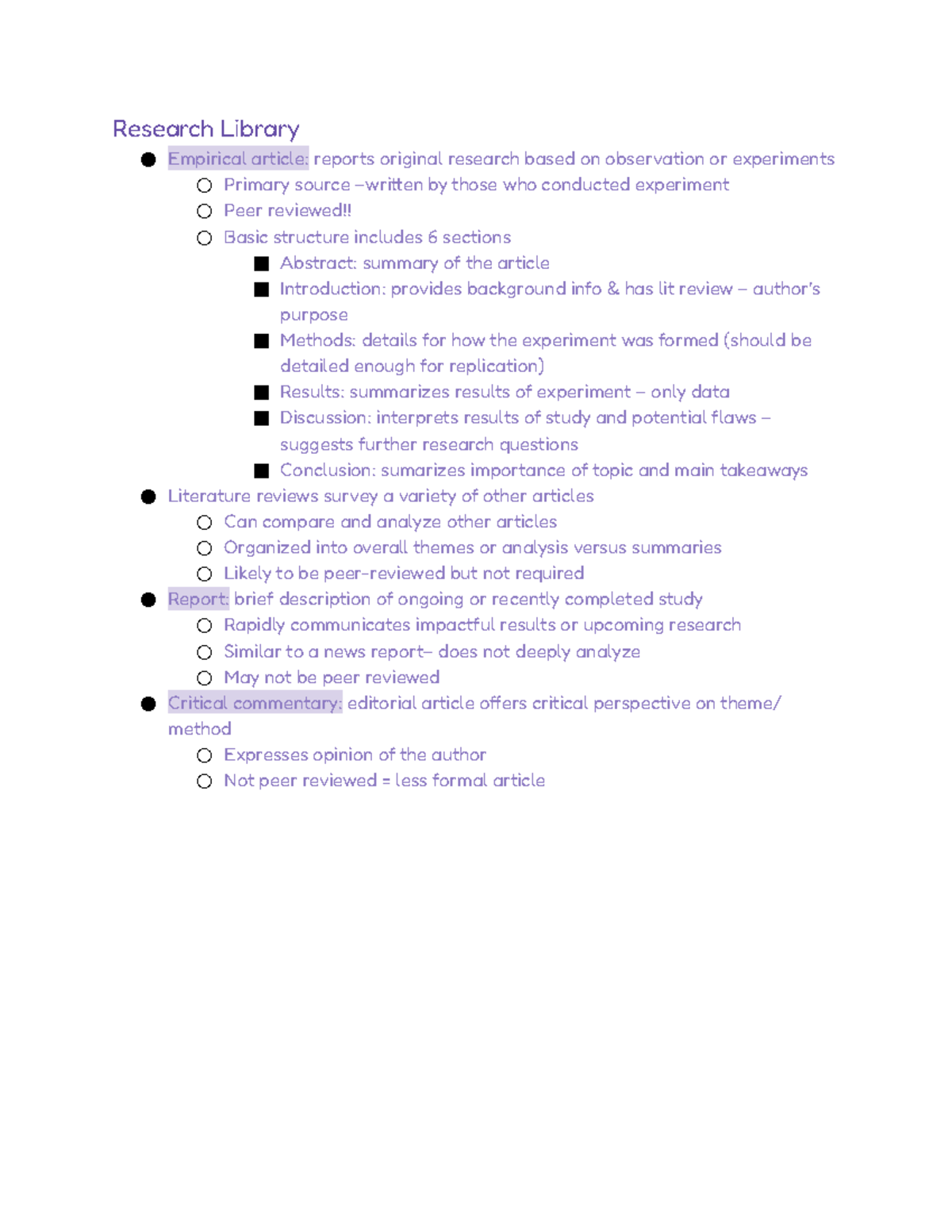 Research library - Literature search - Research Library Empirical ...