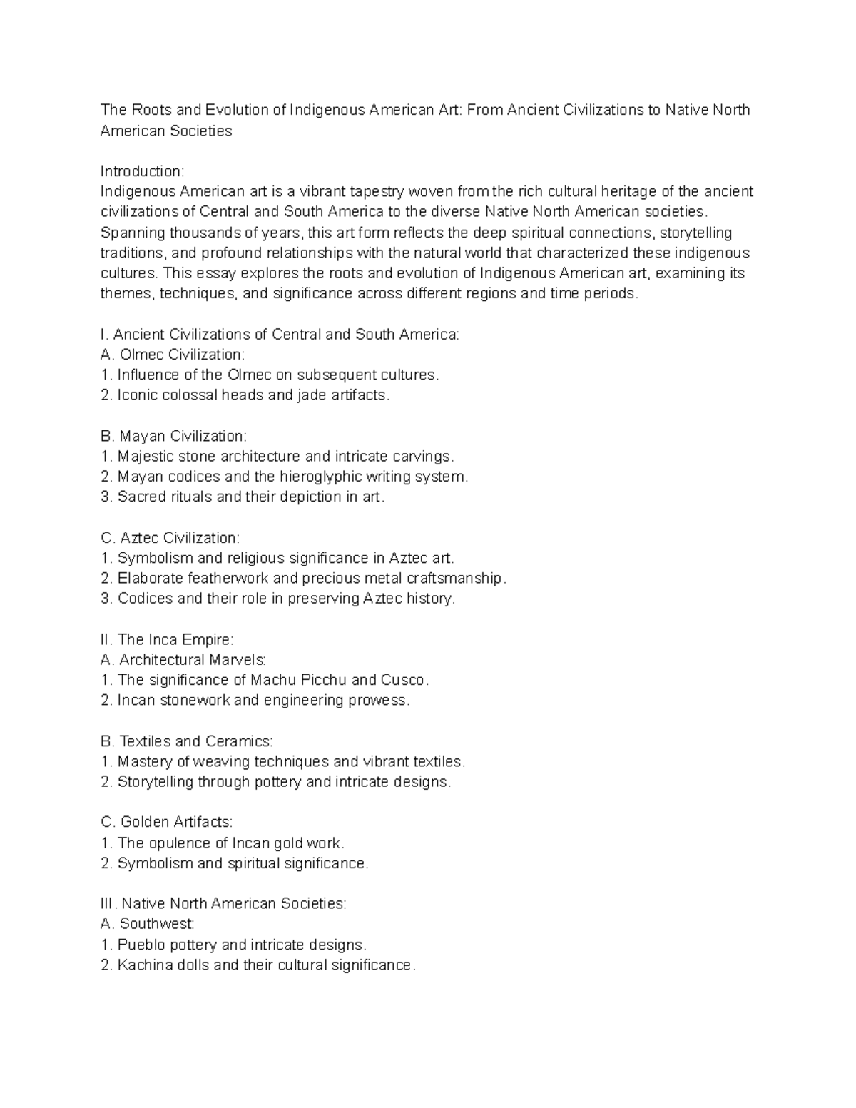 The Roots and Evolution of Indigenous American Art From Ancient ...