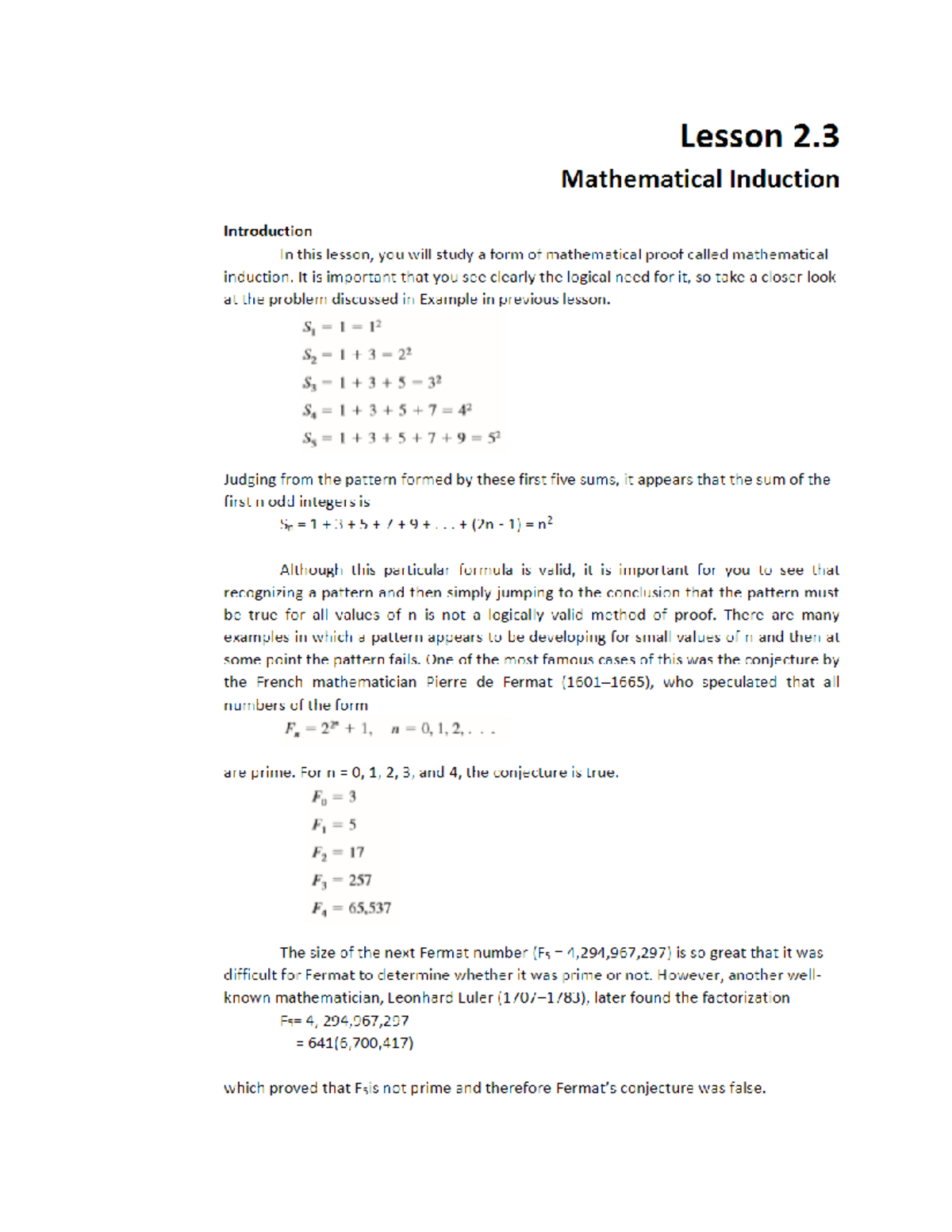 Pre-Cal Week 8 - notessss ng pre cal - Lesson 2 Mathematical Induction ...