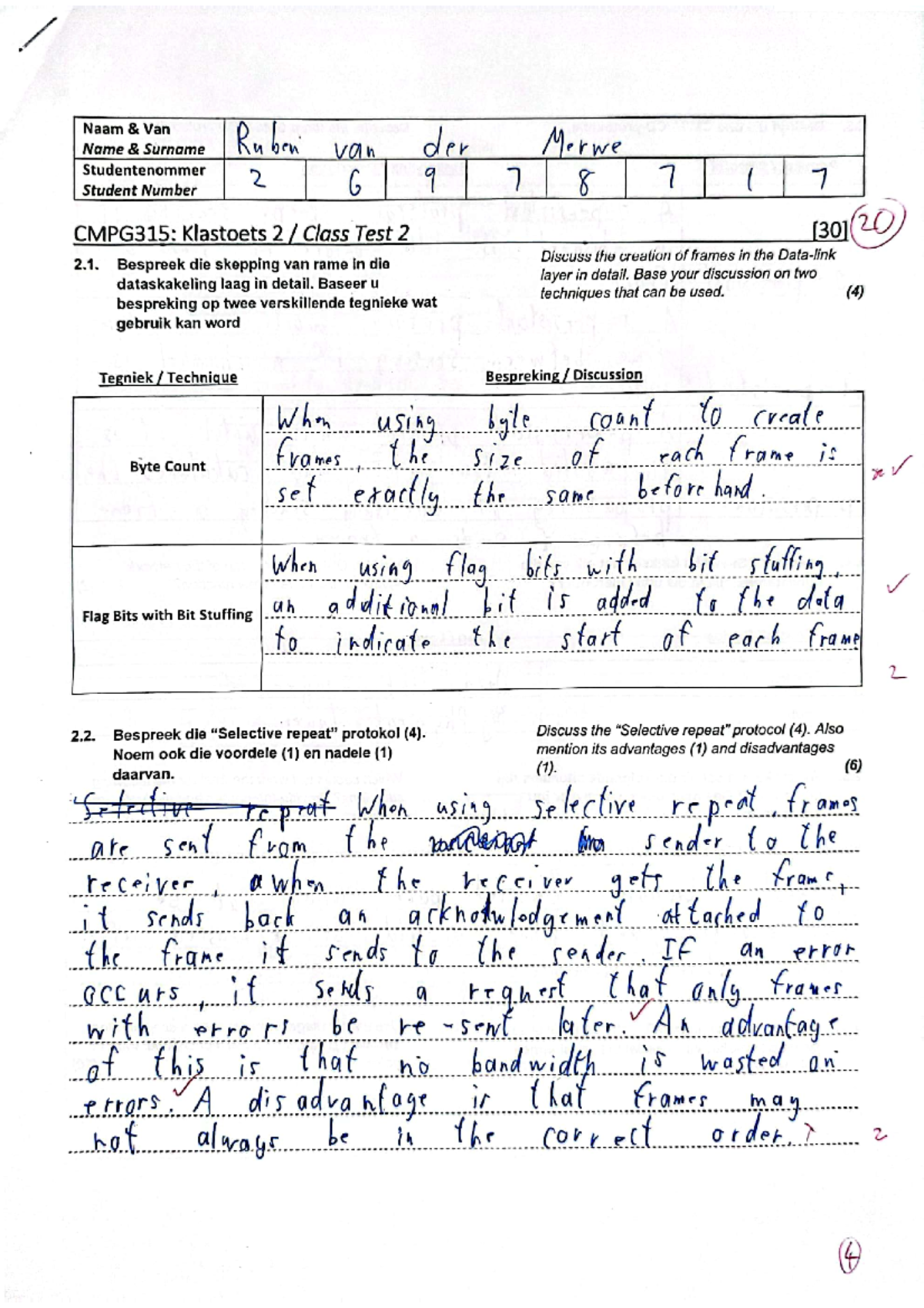 315 Class test 2 - CMPG 315 - Studocu