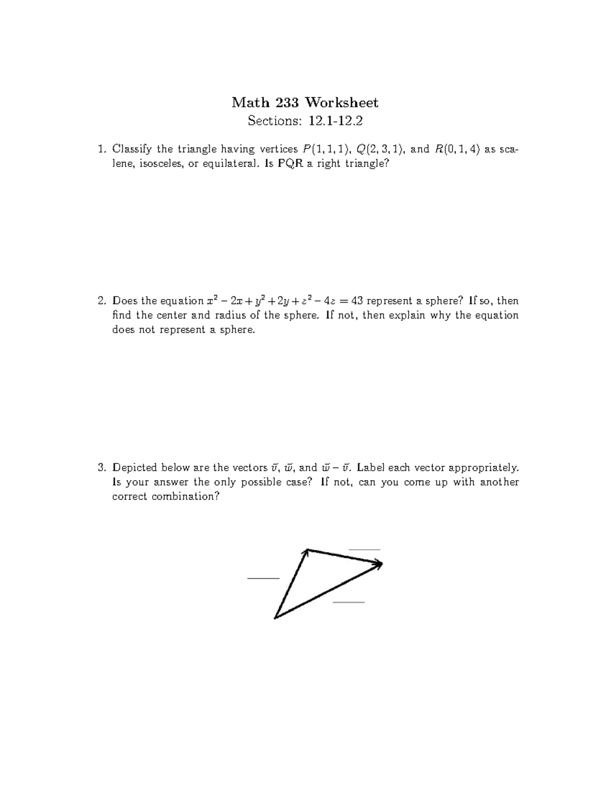 Math233 Worksheet Wk2 - Math - Math 233 Worksheet Sections: 12-12 ...