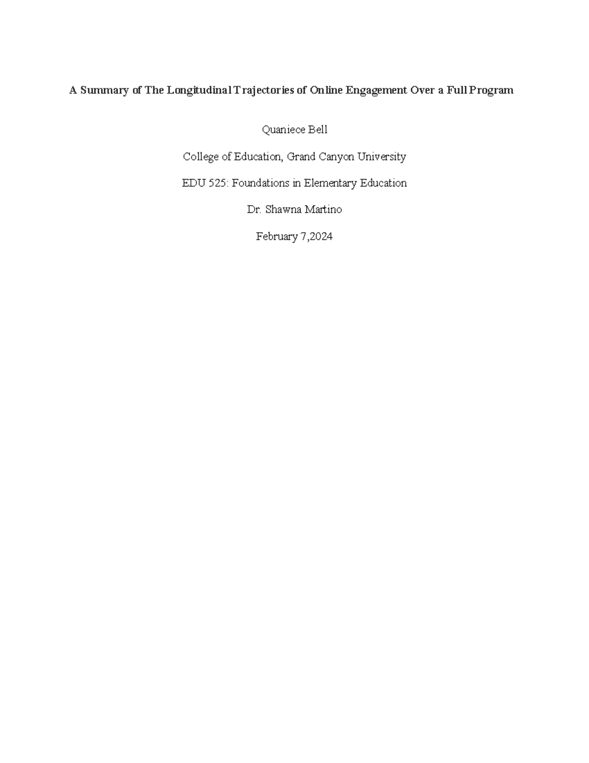 EDU 252-Assignment 2 - from the GCU Library represents much of the ...