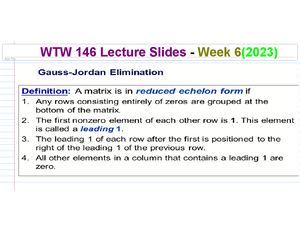 Math Boot Camps Study Guide Linear Algebra Linear Combinations and Span - MathBootCamps Study ...