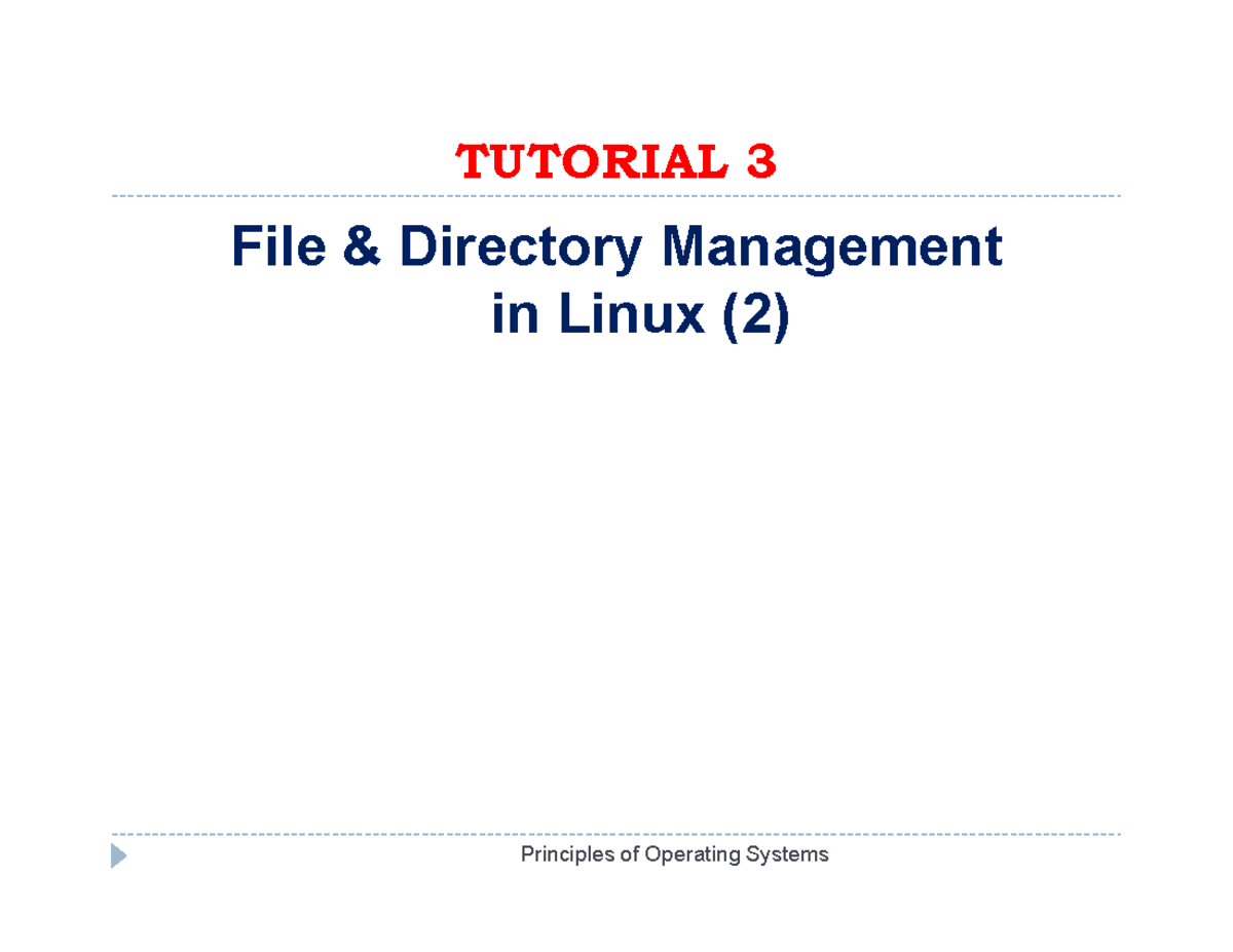 Tutorial 3 - Lona - TUTORIAL 3 File & Directory Management in Linux (2 ...