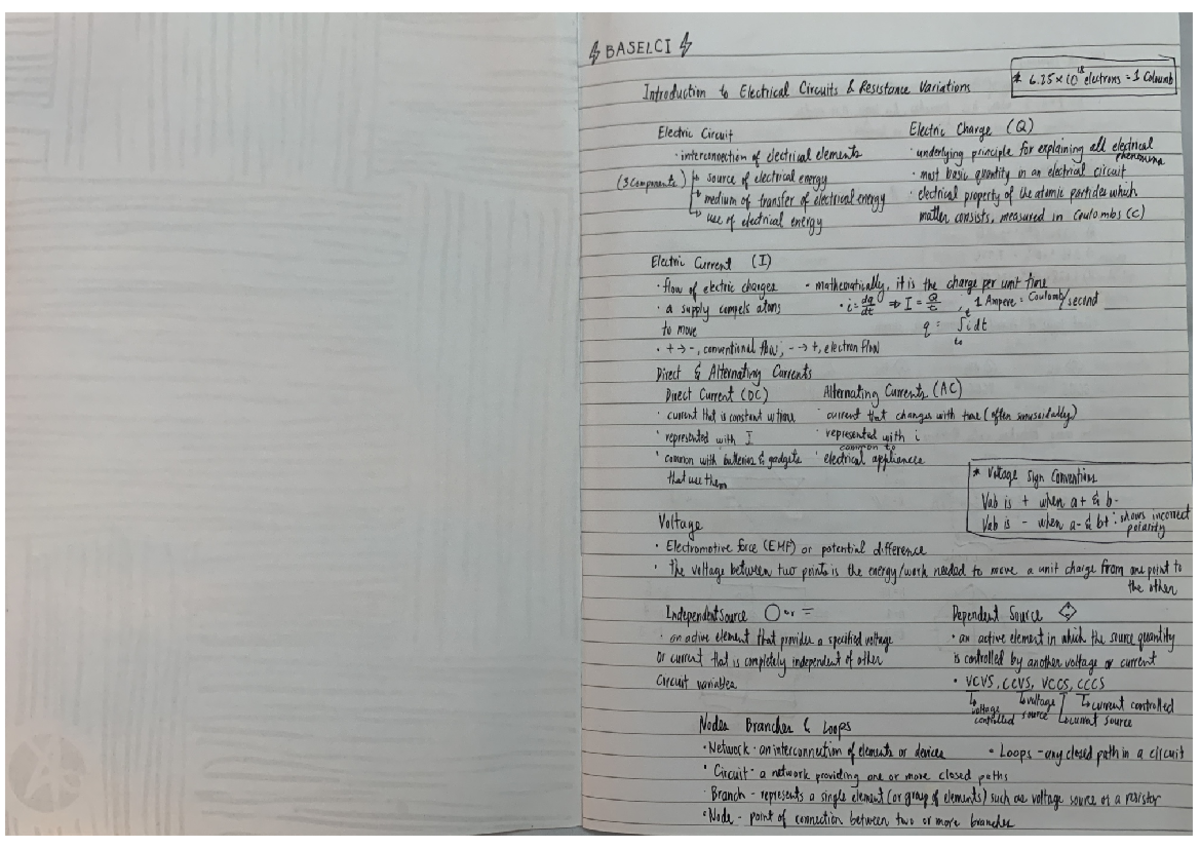 Basic Electrical Engineering Principles Notes - Electronics and ...