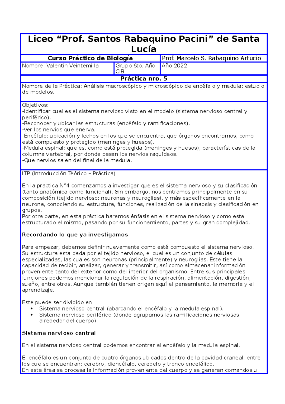 Practico N°5 Valentin Veintemilla 6° CIB - copia - Liceo “Prof. Santos ...