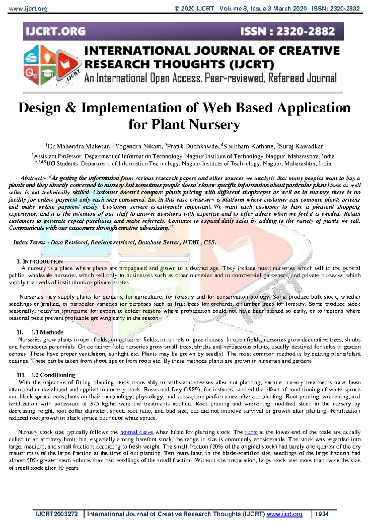 Ijcrt 2003 272 - Research paper - Design & Implementation of Web Based ...