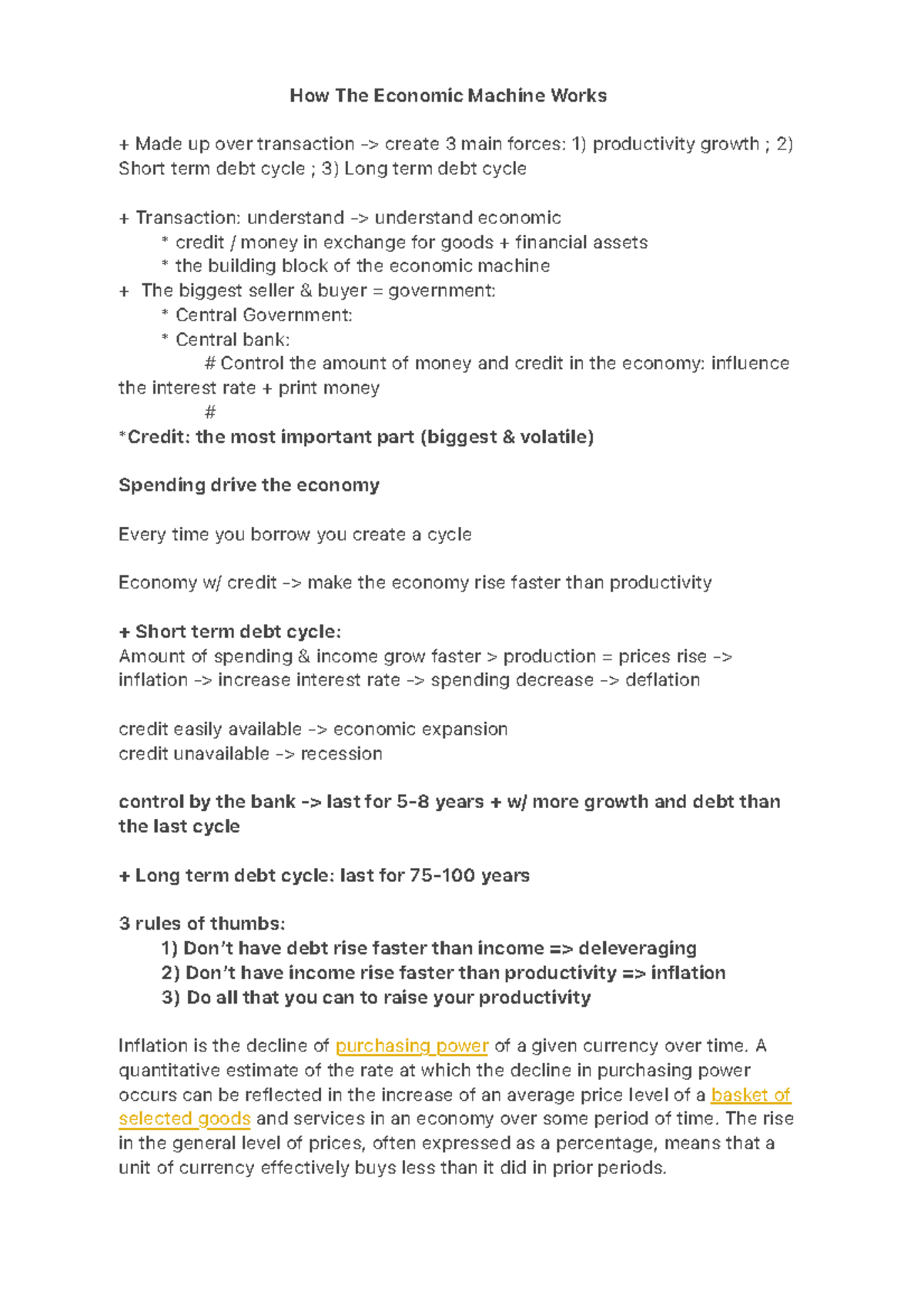 How The Economic Machine Works - How The Economic Machine Works Made up ...