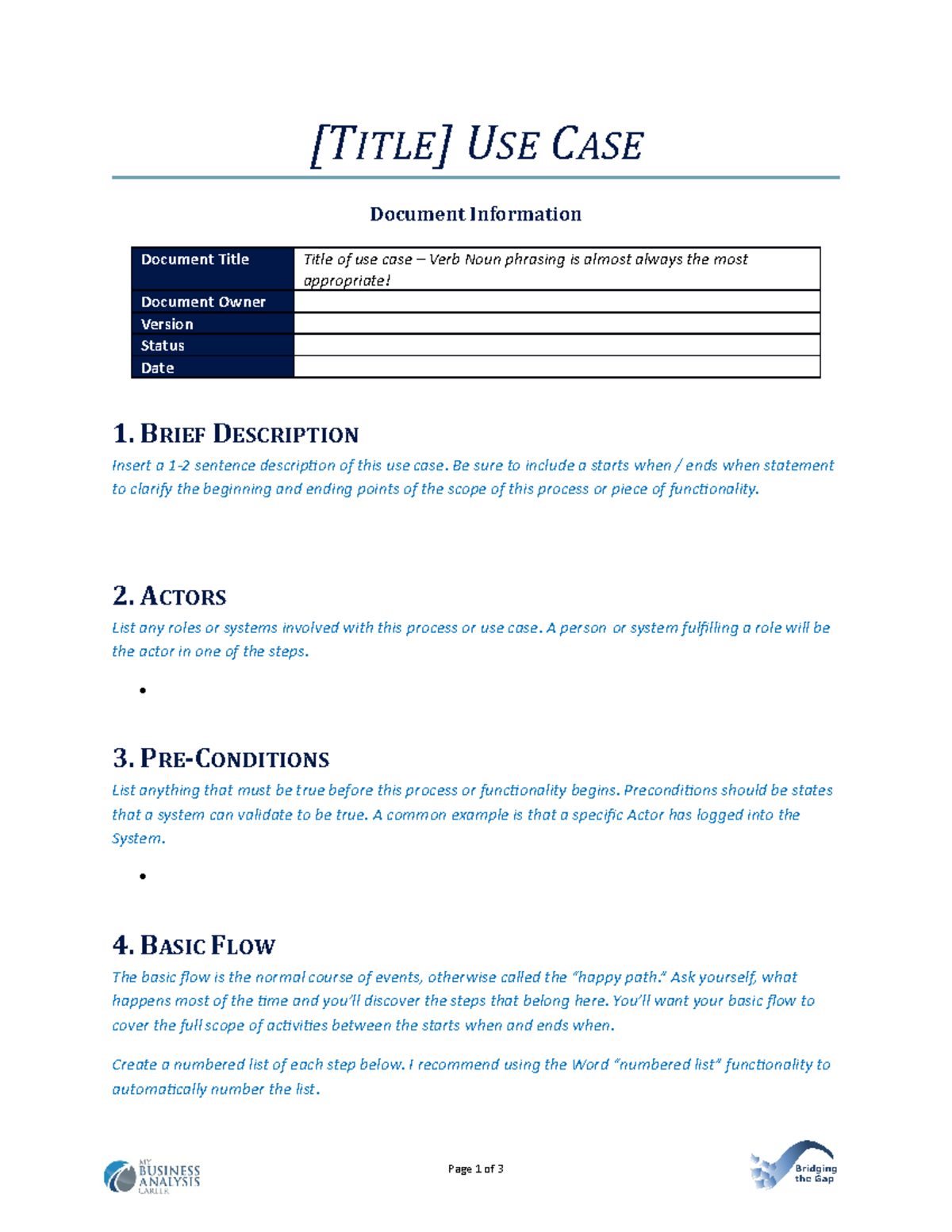Use-Case-Template - Bbhjj - [TITLE] USE CASE Document Information ...