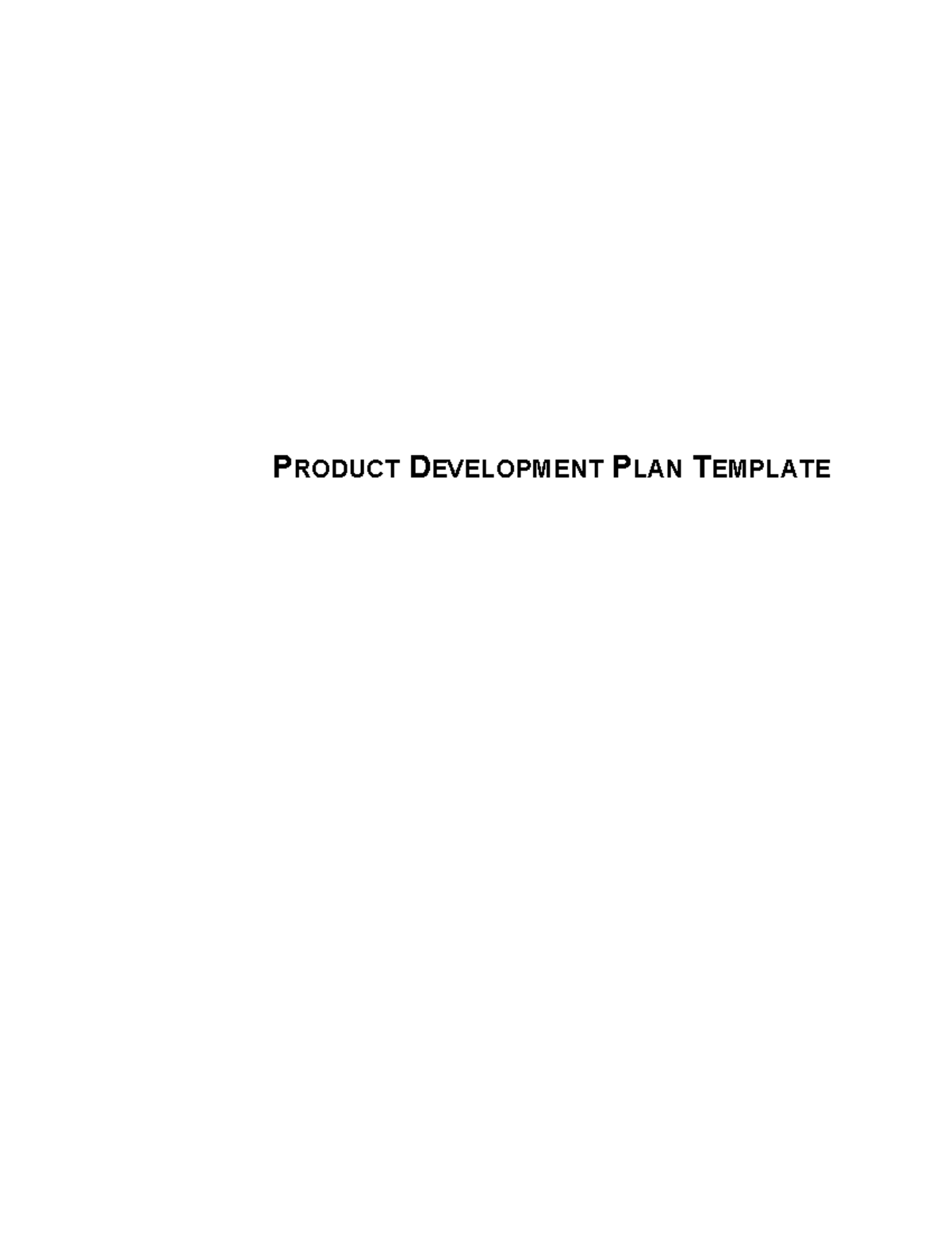 Product-Development-Plan-Template - PRODUCT DEVELOPMENT PLAN TEMPLATE ...