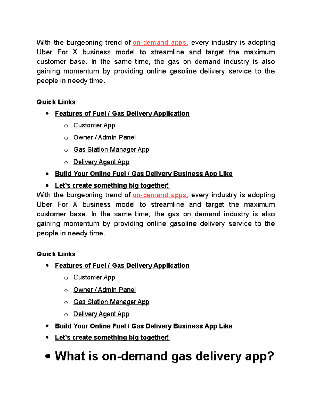 Project data - NONE - With the burgeoning trend of on-demand apps ...