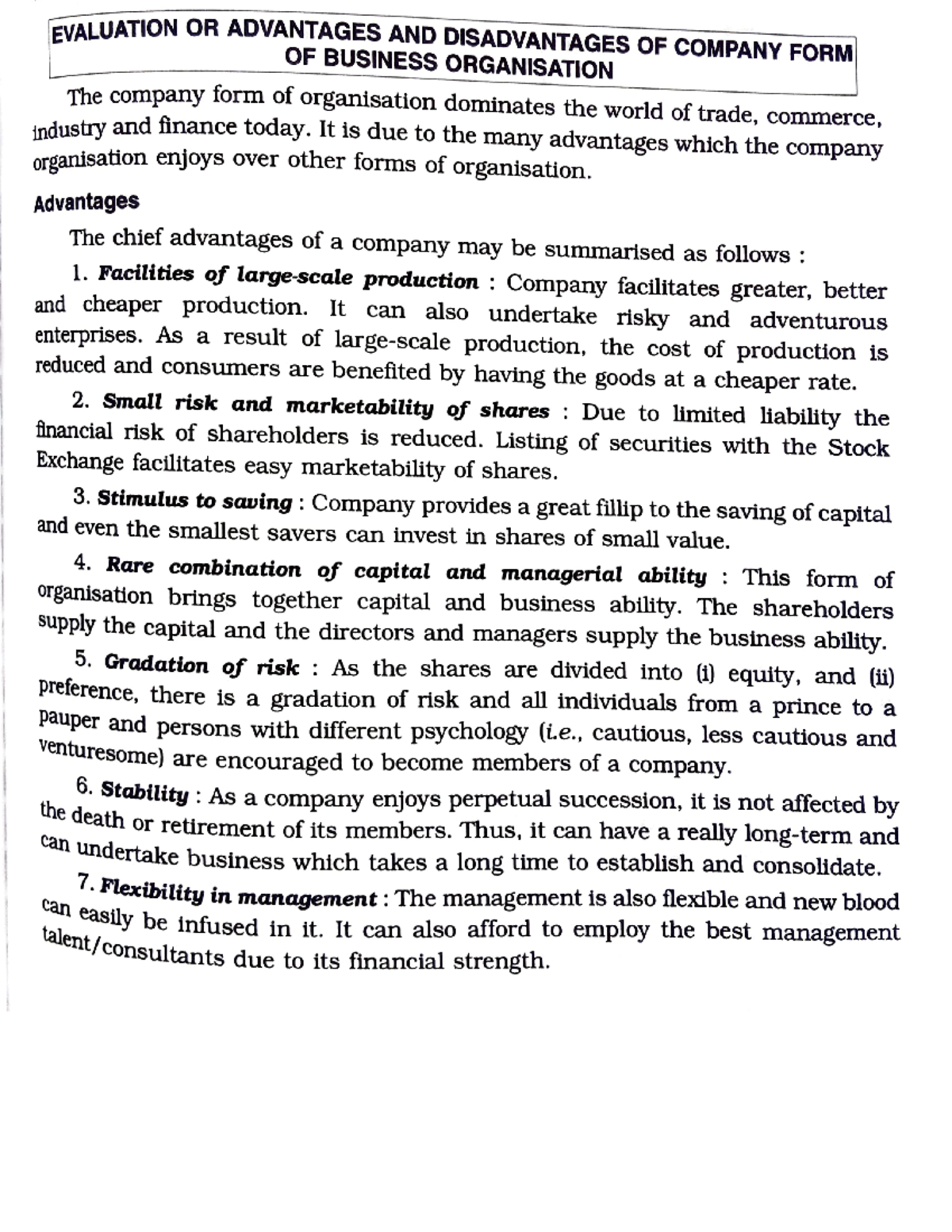Advantages of a company - eUALUATION OR ADVANTAGES AND DISADVANTAGES OF ...