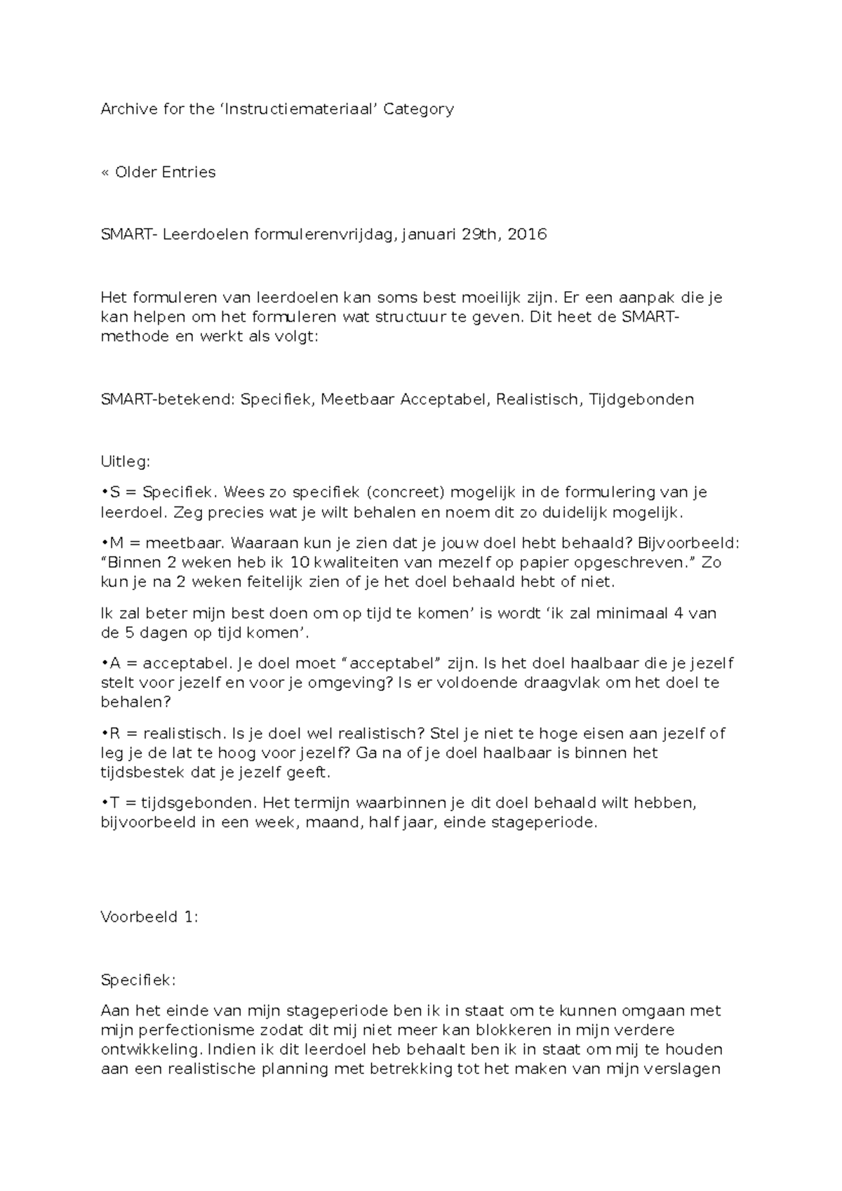 Smart doelen formuleren tips PPP maken - Archive for the ... Smart doelen formuleren tips PPP maken - Archive for the ...