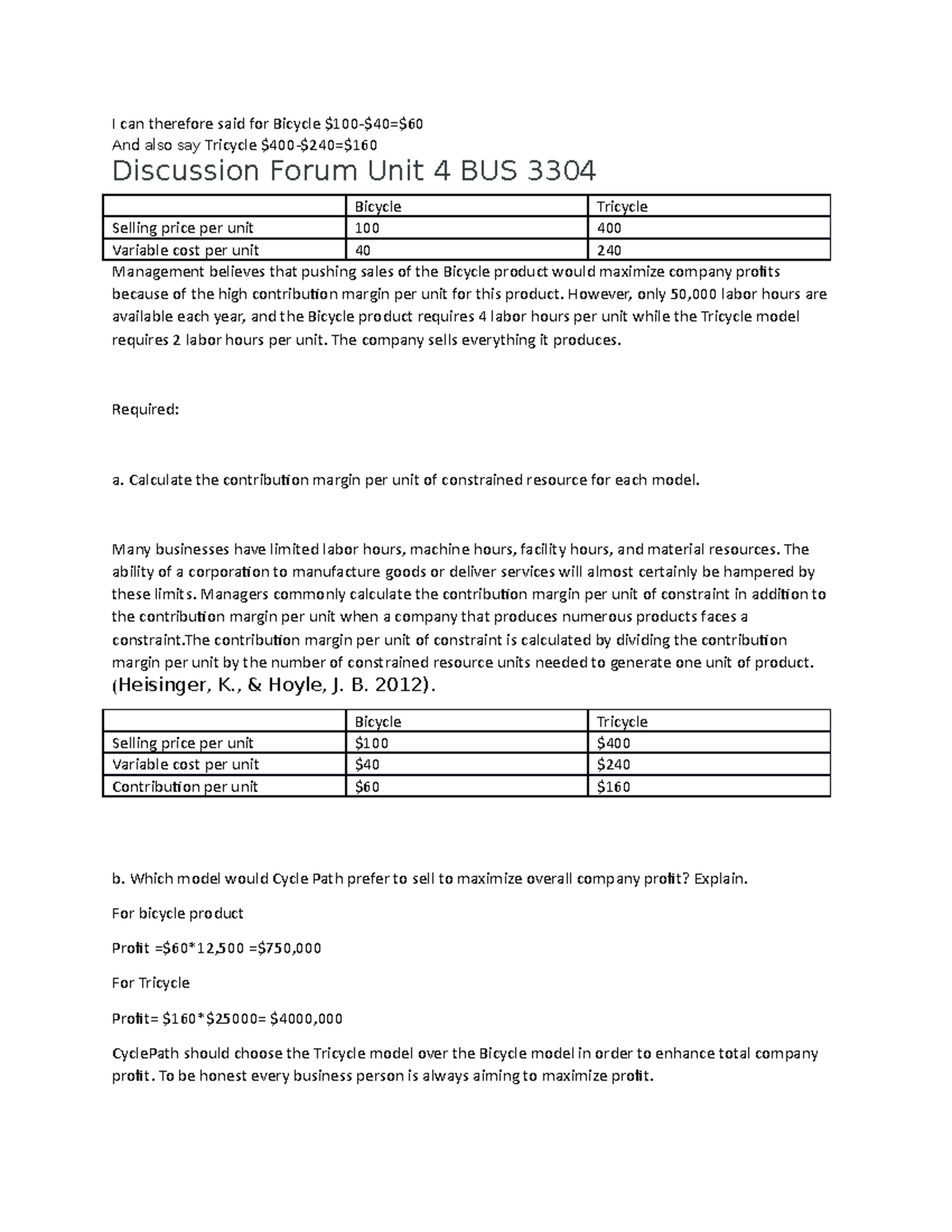 Discussion Forum Unit 4 BUS 3304 - BUS 3304 - UoPeople - Studocu
