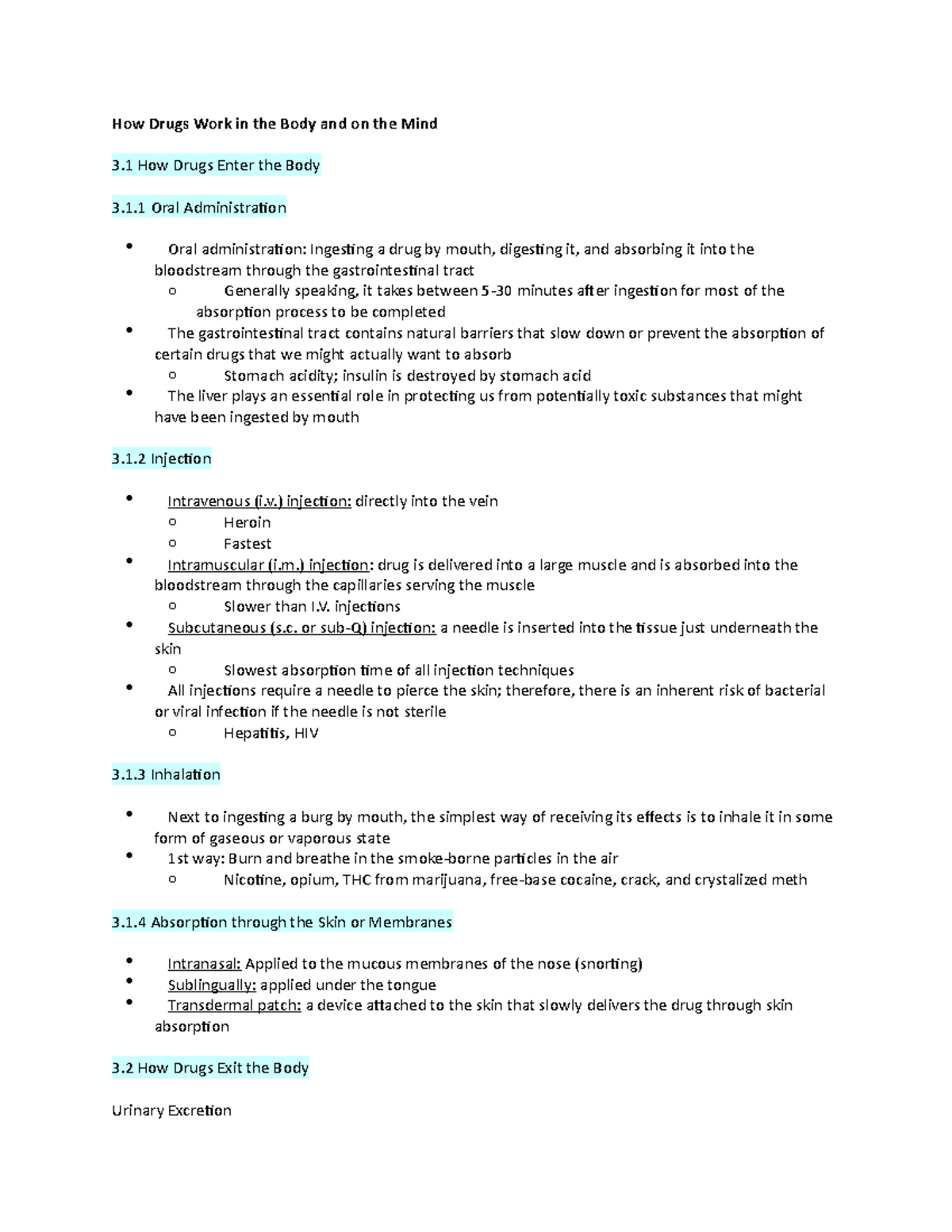 Chapter 3 Notes - Summary Drug Use and Abuse - How Drugs Work in the ...