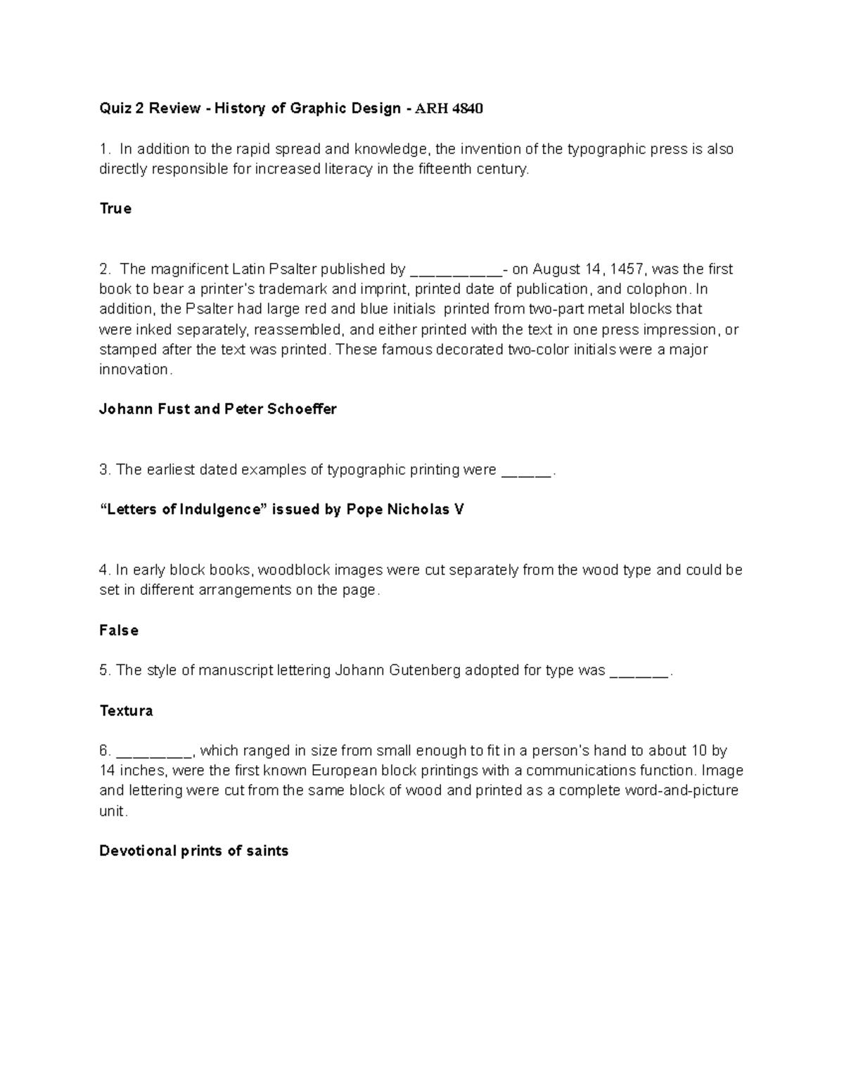 Quiz 2 Review History of GD - Quiz 2 Review - History of Graphic Design ...
