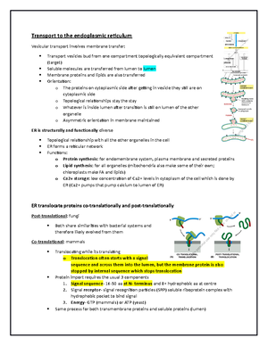Cytosolic vs Exoplasmic Notes - Cytosolic vs Exoplasmic Notes Membranes ...