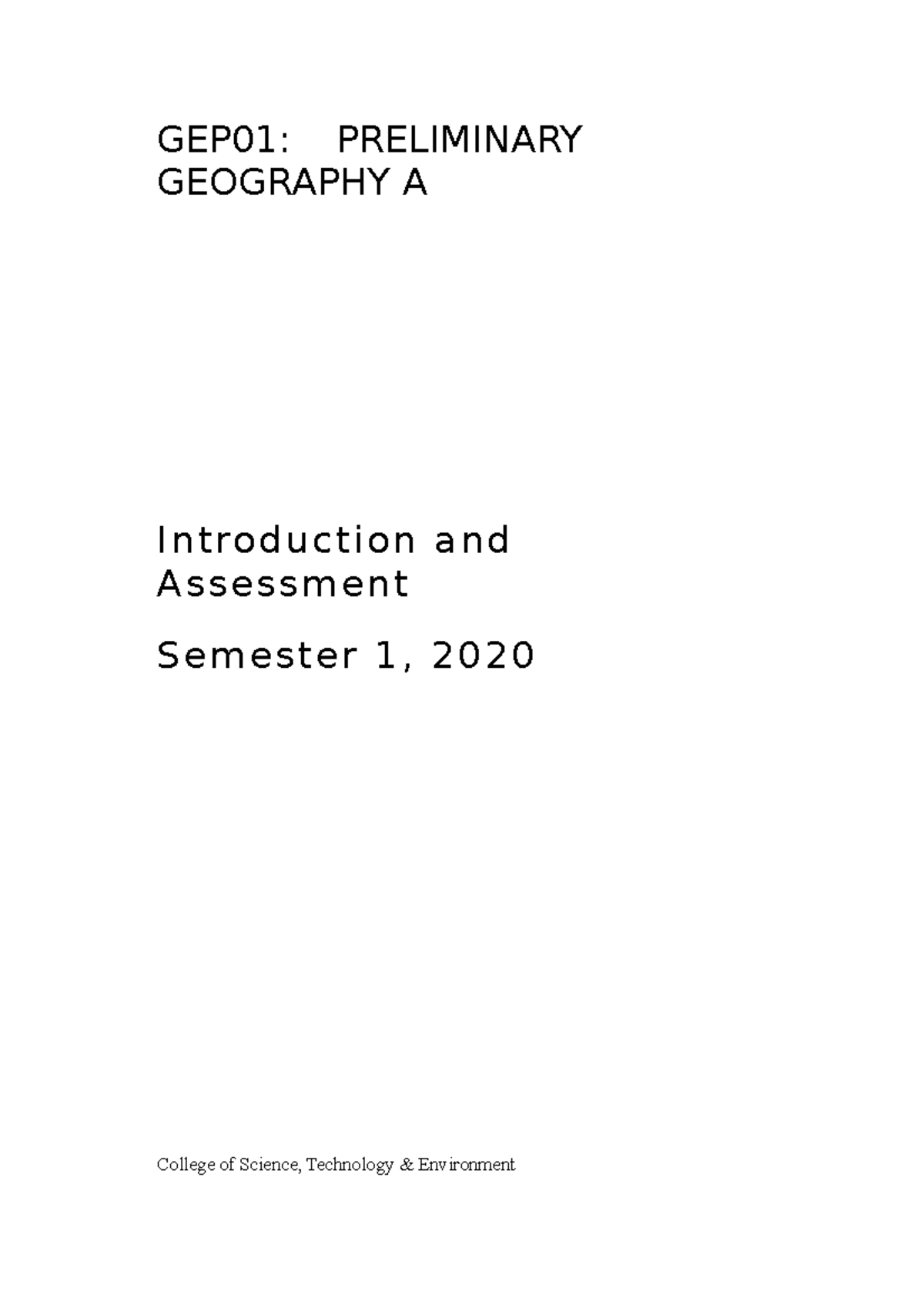 GEP01 IA 12020 - SI CAMPUS - GEP01: PRELIMINARY GEOGRAPHY A ...