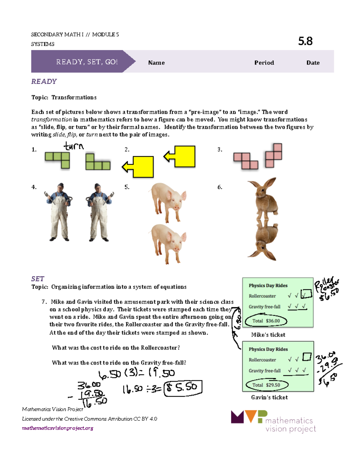 5 - math module 5 rsg - SECONDARY MATH I // MODULE 5 SYSTEMS ...