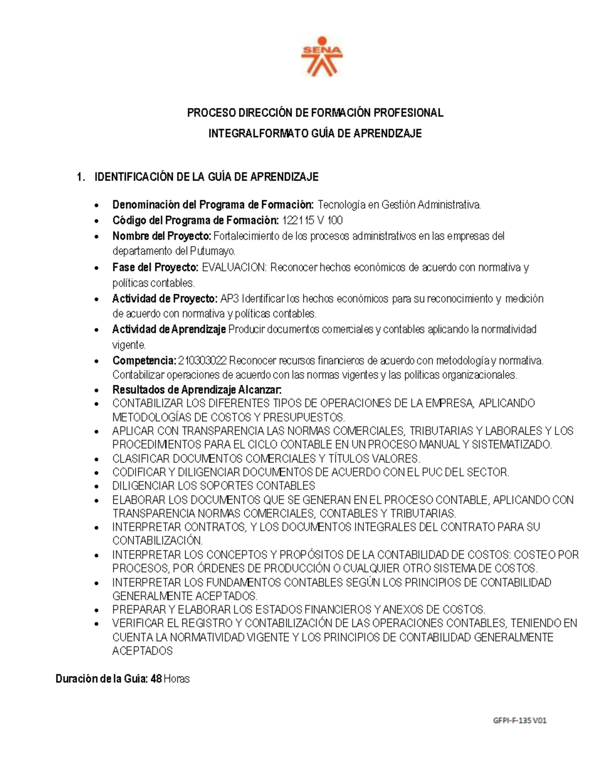 Guia de Contabilidad-1 - PROCESO DIRECCI”N DE FORMACI”N PROFESIONAL INTEGRAL FORMATO GUÕA DE ...