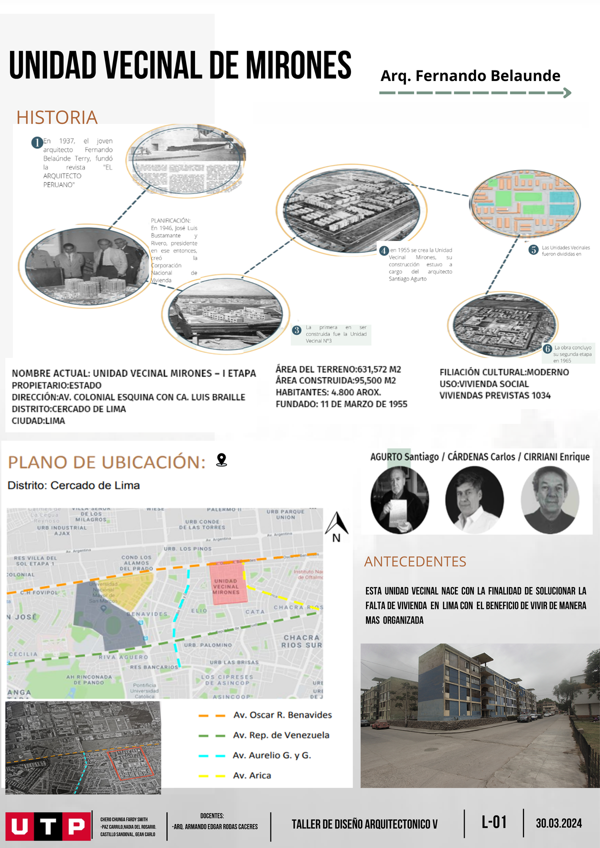 Unidad vecinal mirones -ARQ. Armando Edgar Rodas Caceres chero chunga fardy smith -PAZ CARRILO ...