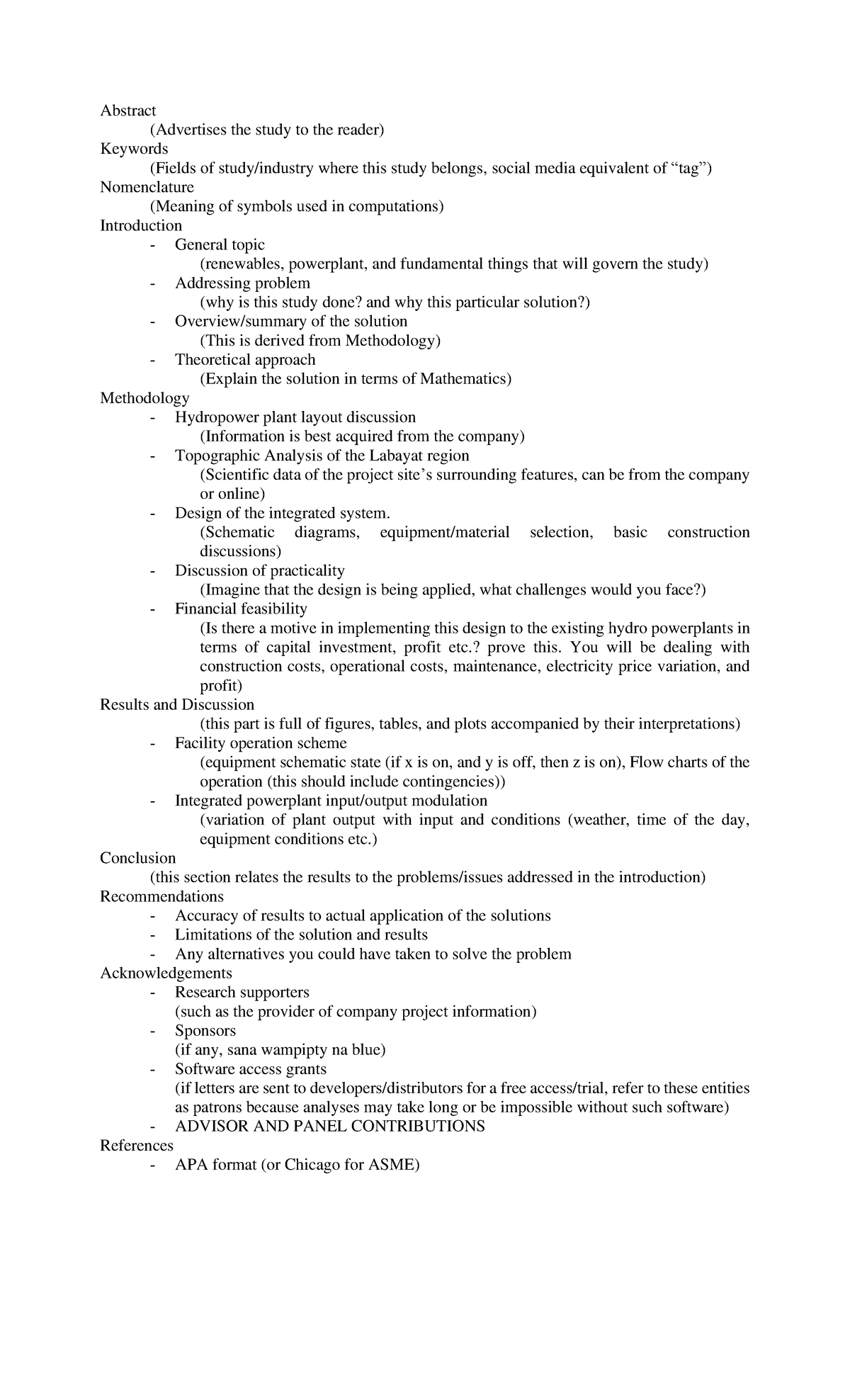 Thesis Manuscript Guide - Abstract (Advertises the study to the reader ...