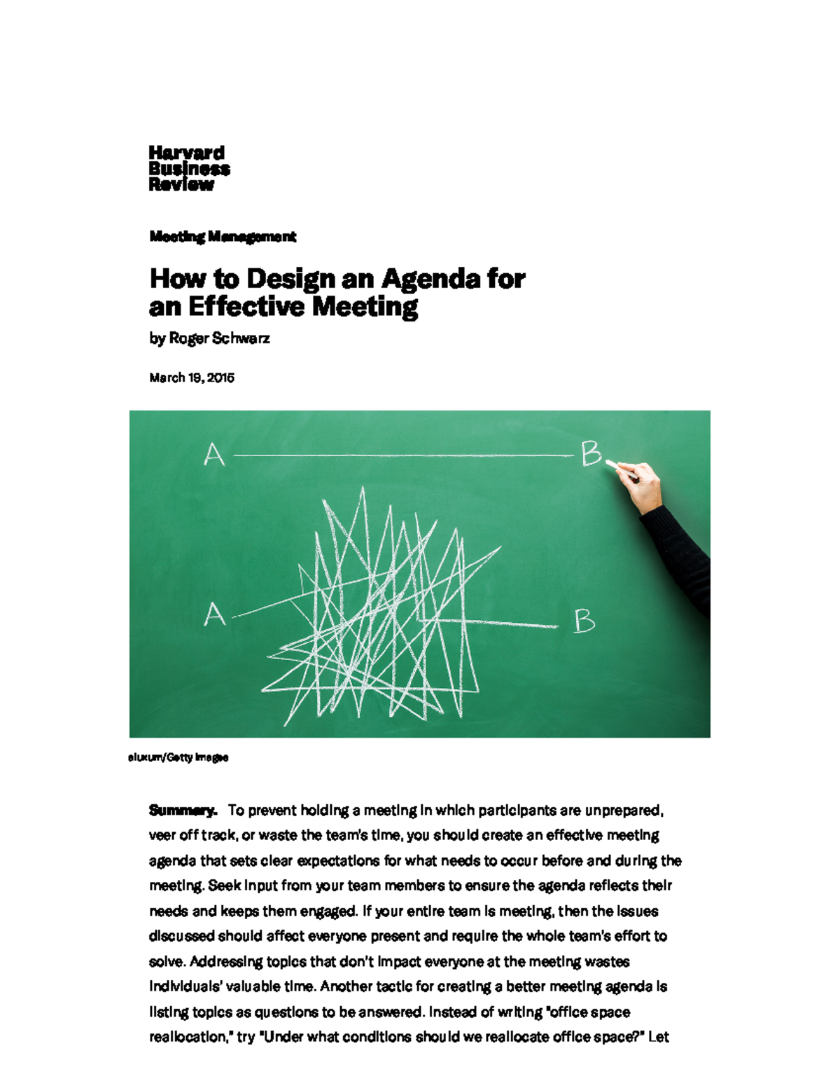 How to Design an Agenda for an Effective Meeting - Meeting Management ...