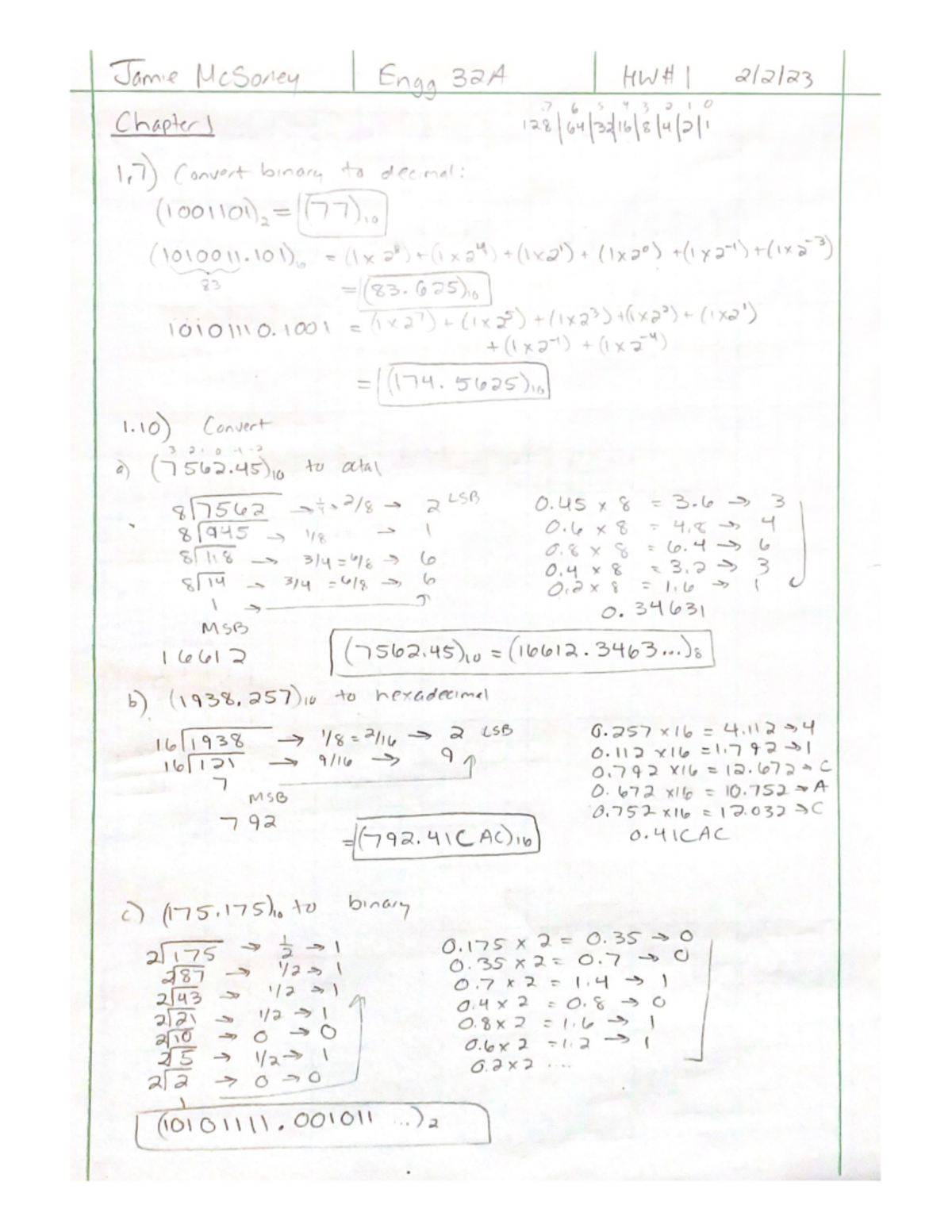 HW1 - homework solutions to ch 1 - EECE 361 - Studocu